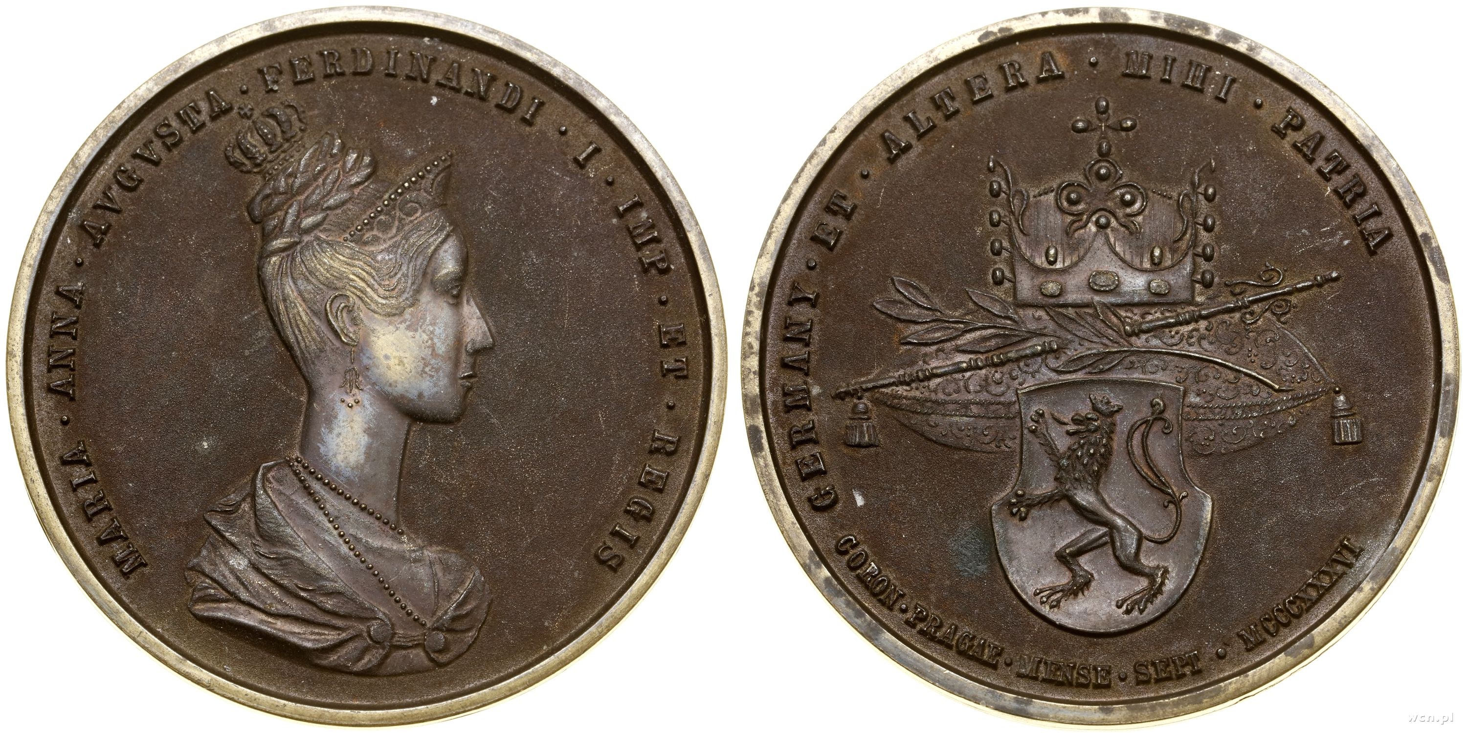 Austria, coronation medal (galvanic copy of medal minted in, 1836 ...