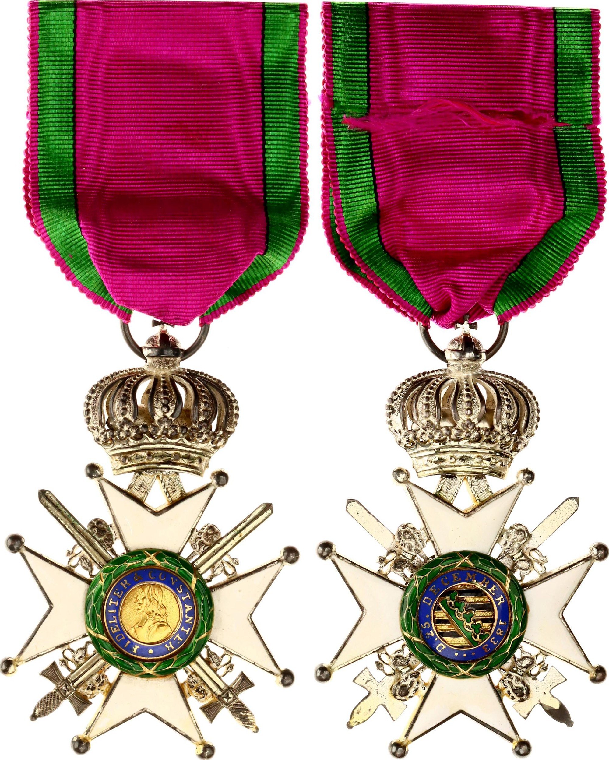 German States Saxon Duchies Saxe-Ernestine House Order Knight's Cross ...