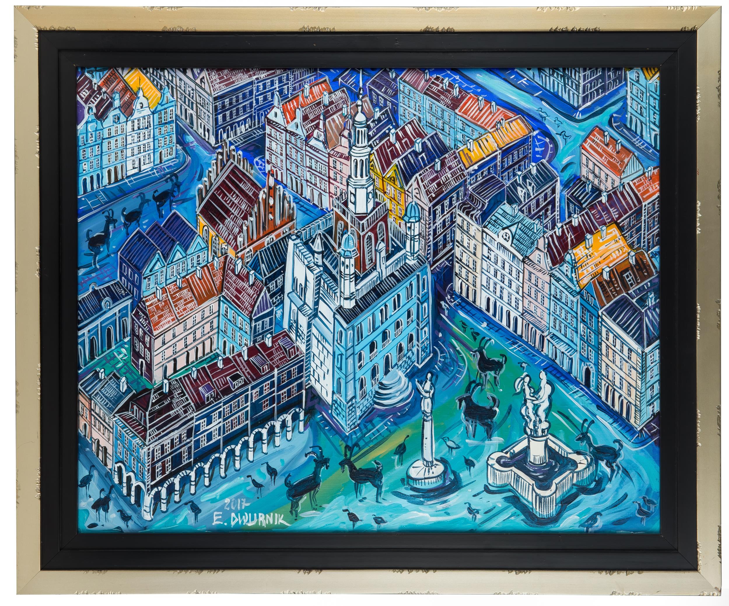 Edward Dwurnik (1943 Radzymin - 2018 Warszawa), Poznań, 2017 - Aukcja internetowa / Licytacja ...