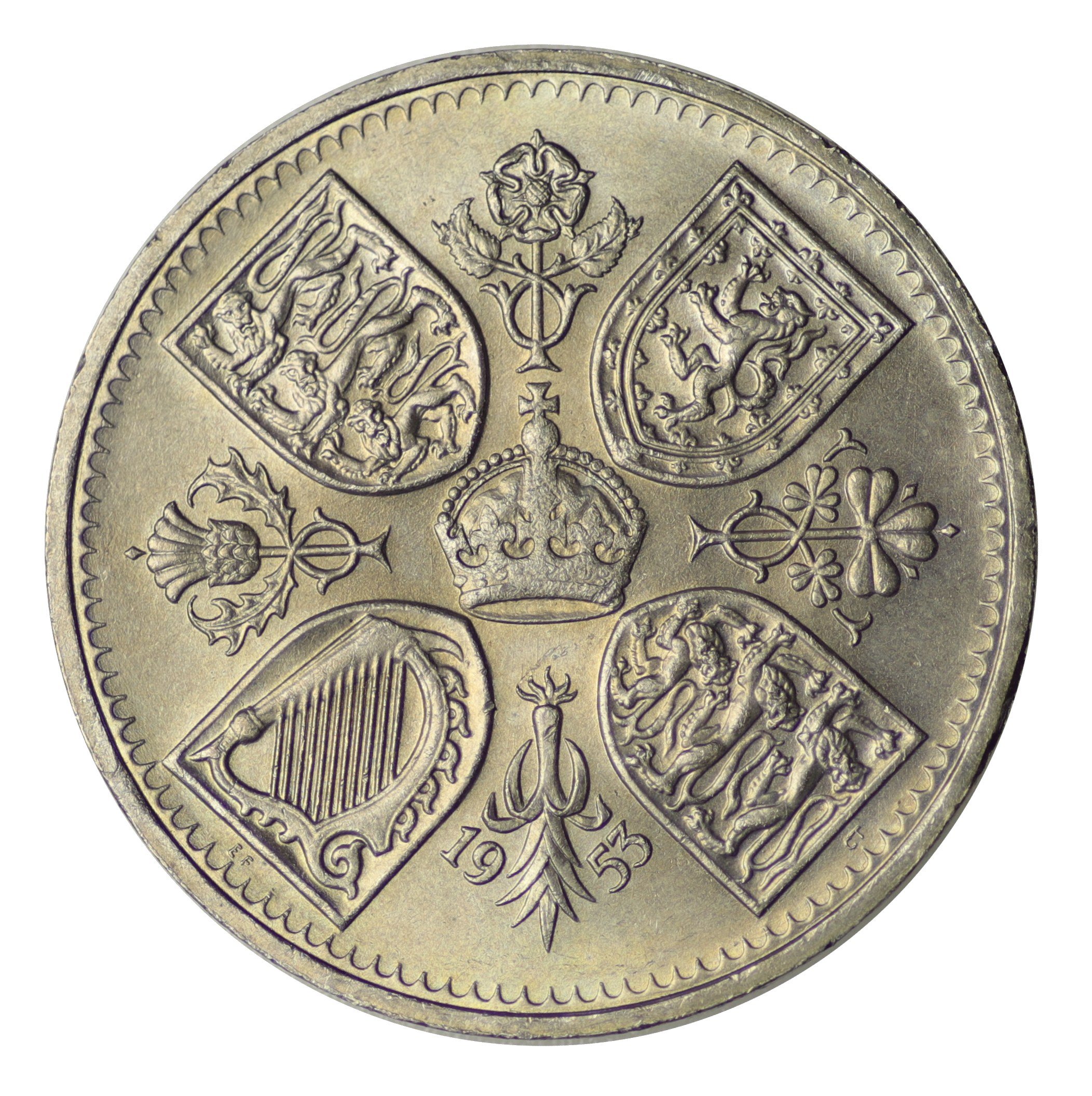 Wielka Brytania, 5 Szylingów 1953 - Aukcja internetowa / Licytacja ...