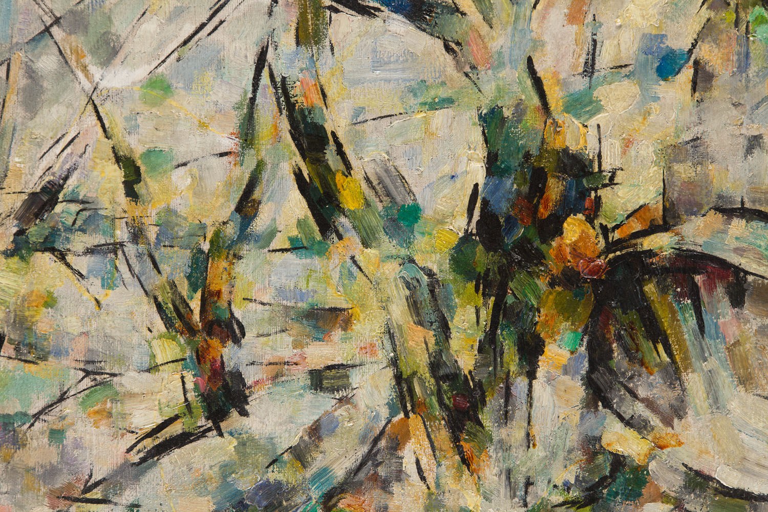 Lech Kunka (1920 Pabianice - 1978 Warszawa), Pejzaż z drzewami, 1946 ...