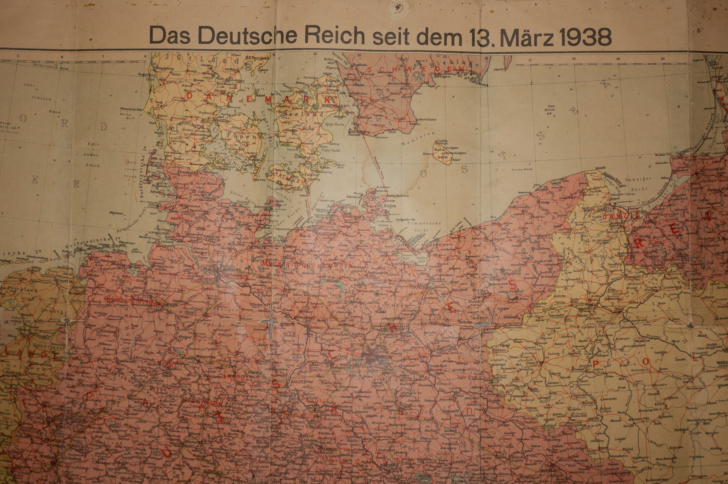 Mapa III Rzeszy od 13 marca 1938r. [anschluss Austrii] / Das Deutsche ...