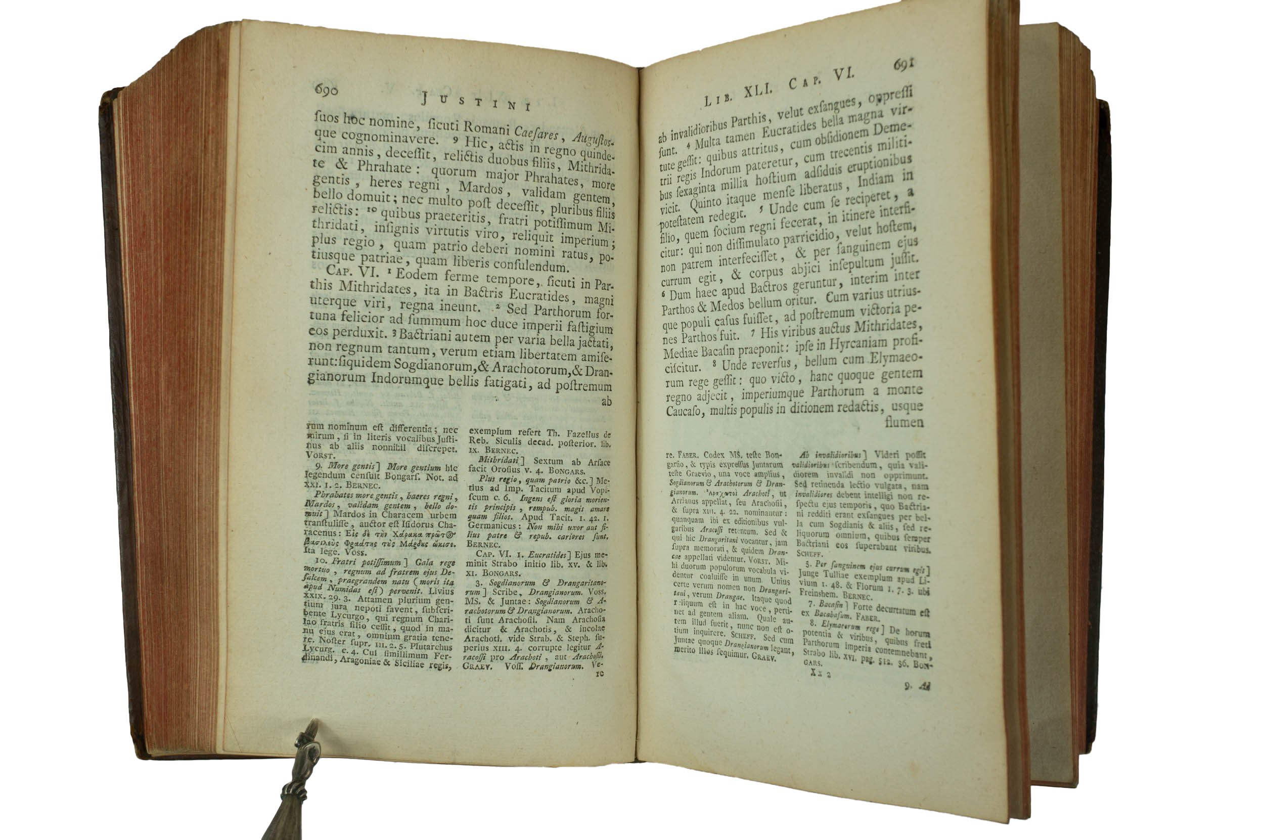 Iustini historiae Philippicae, oprawa skóra ze złoconym ...