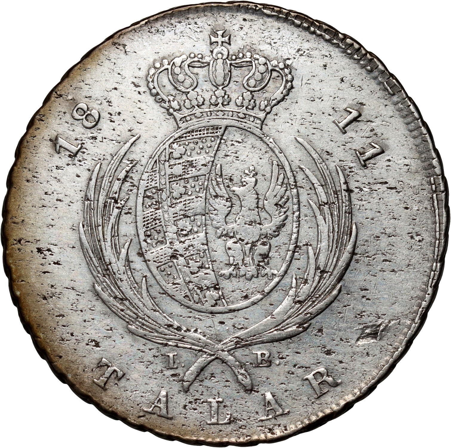 Księstwo Warszawskie, Fryderyk August I, talar 1811 IB, Warszawa ...