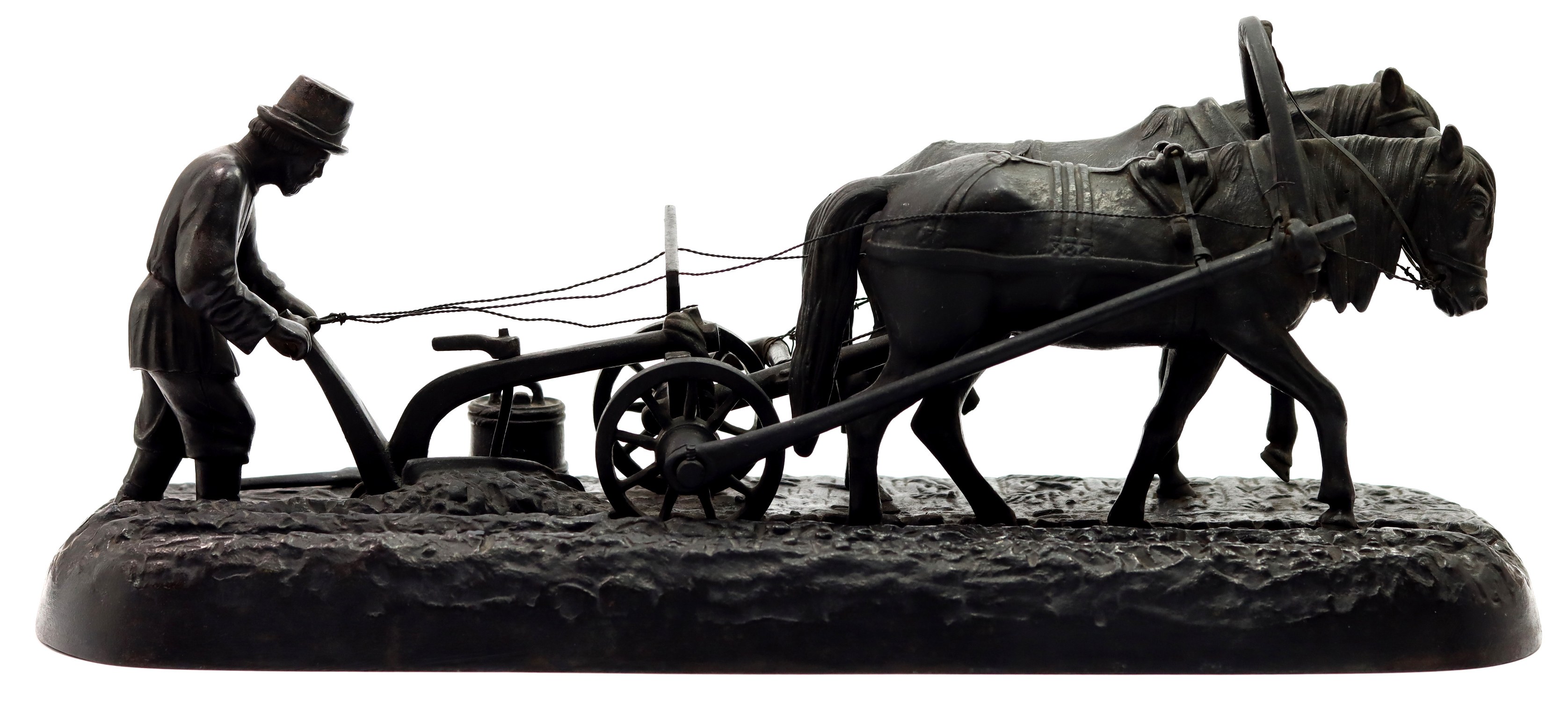 Rosja, rzeźba rolnik orzący pole, fabryka odlewów architektonicznych i ...