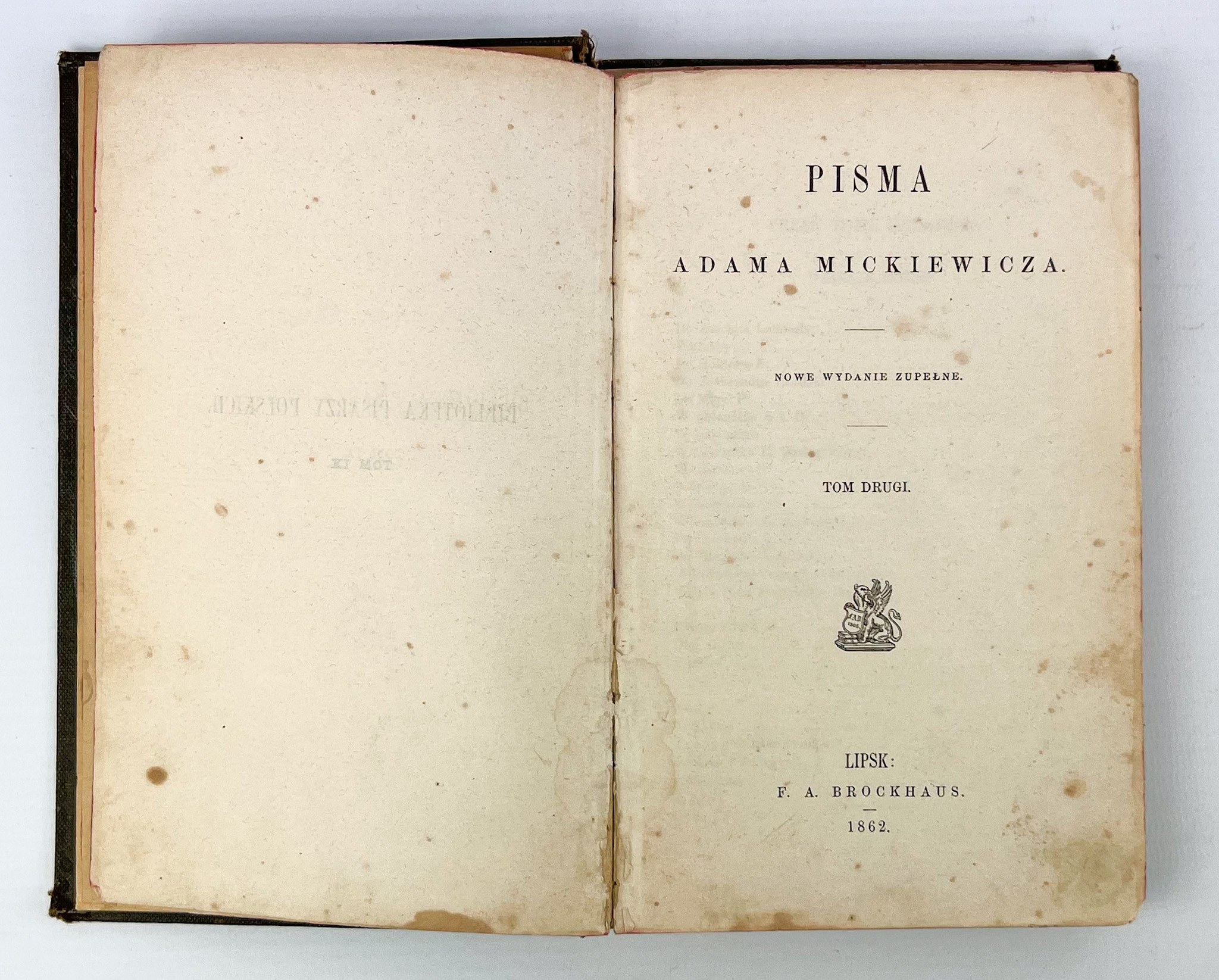 Adam MICKIEWICZ - PISMA - Lipsk 1862 - Aukcja internetowa / Licytacja ...