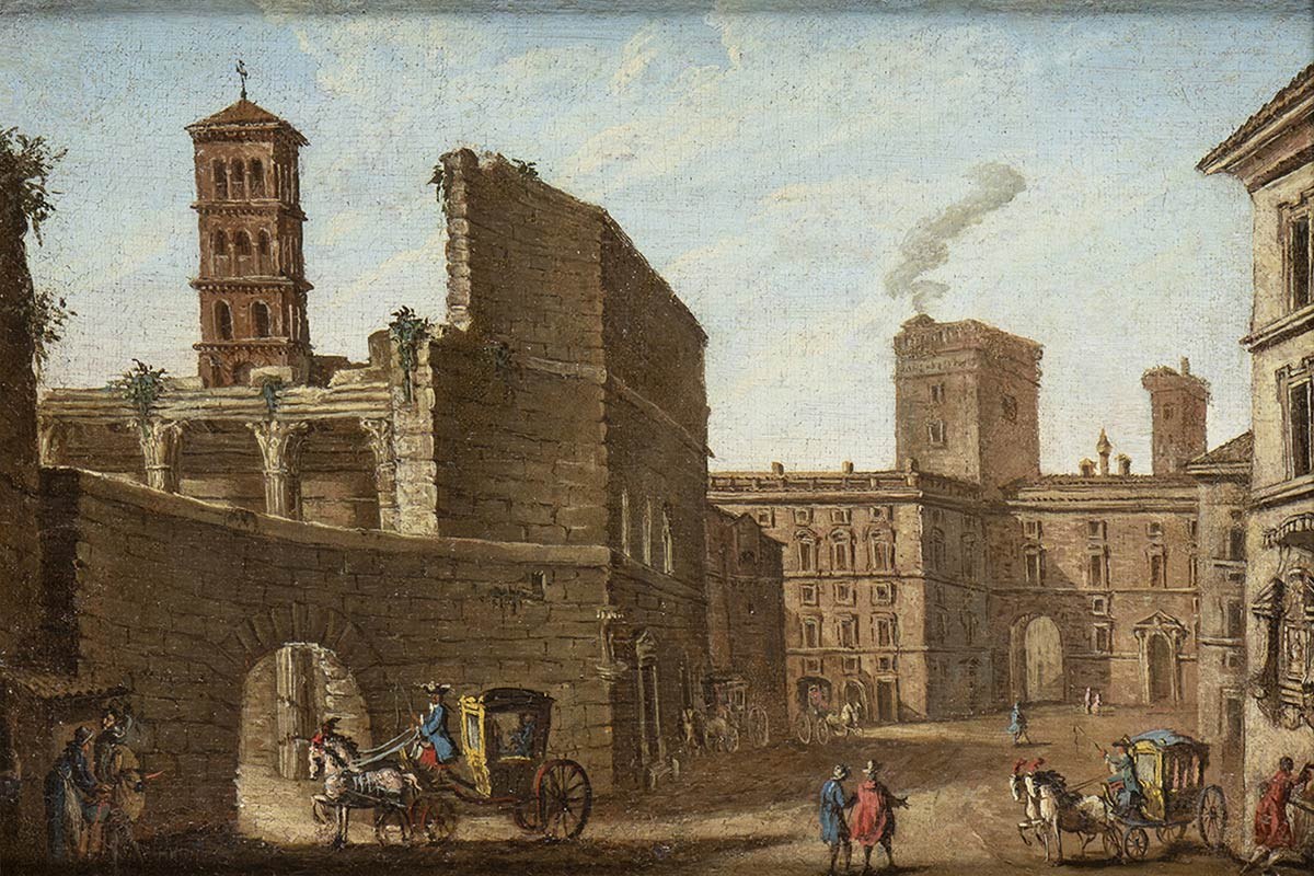 ARTIST ACTIVCE IN ROME, SECOND HALF OF 18th CENTURY, View of Rome with ...