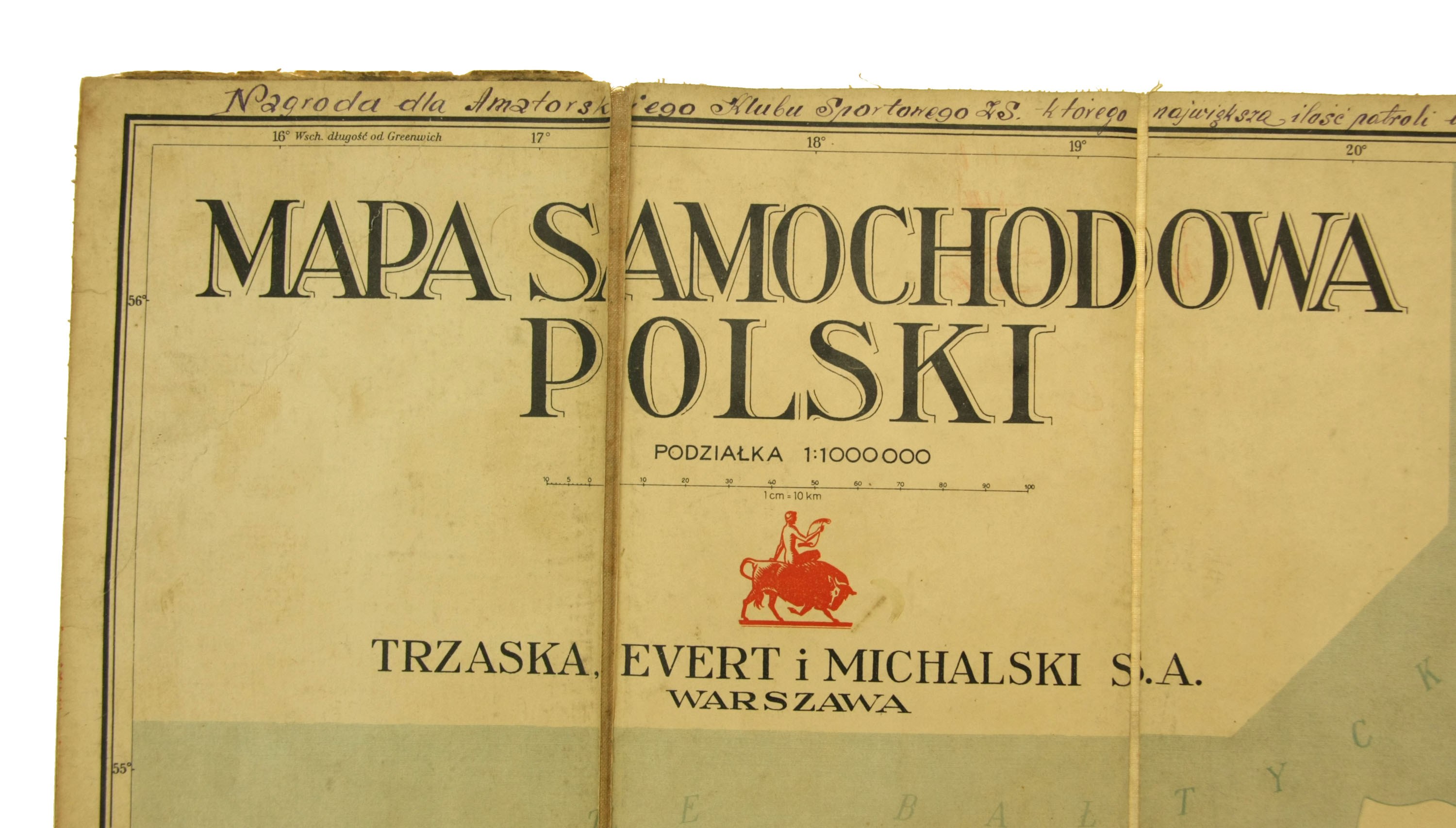 Mapa samochodowa Polski, II RP. Składana. (801) - Aukcja internetowa ...