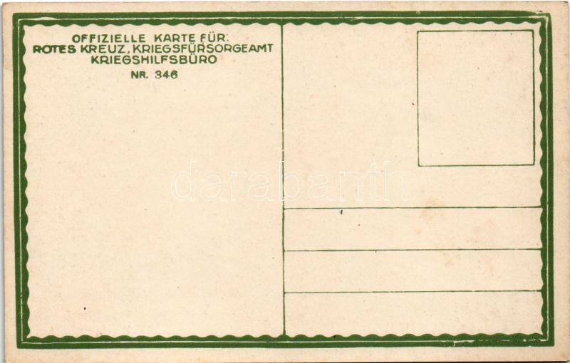 Die serbische Armee auf der Flucht. Offizielle Karte für Rotes Kreutz ...