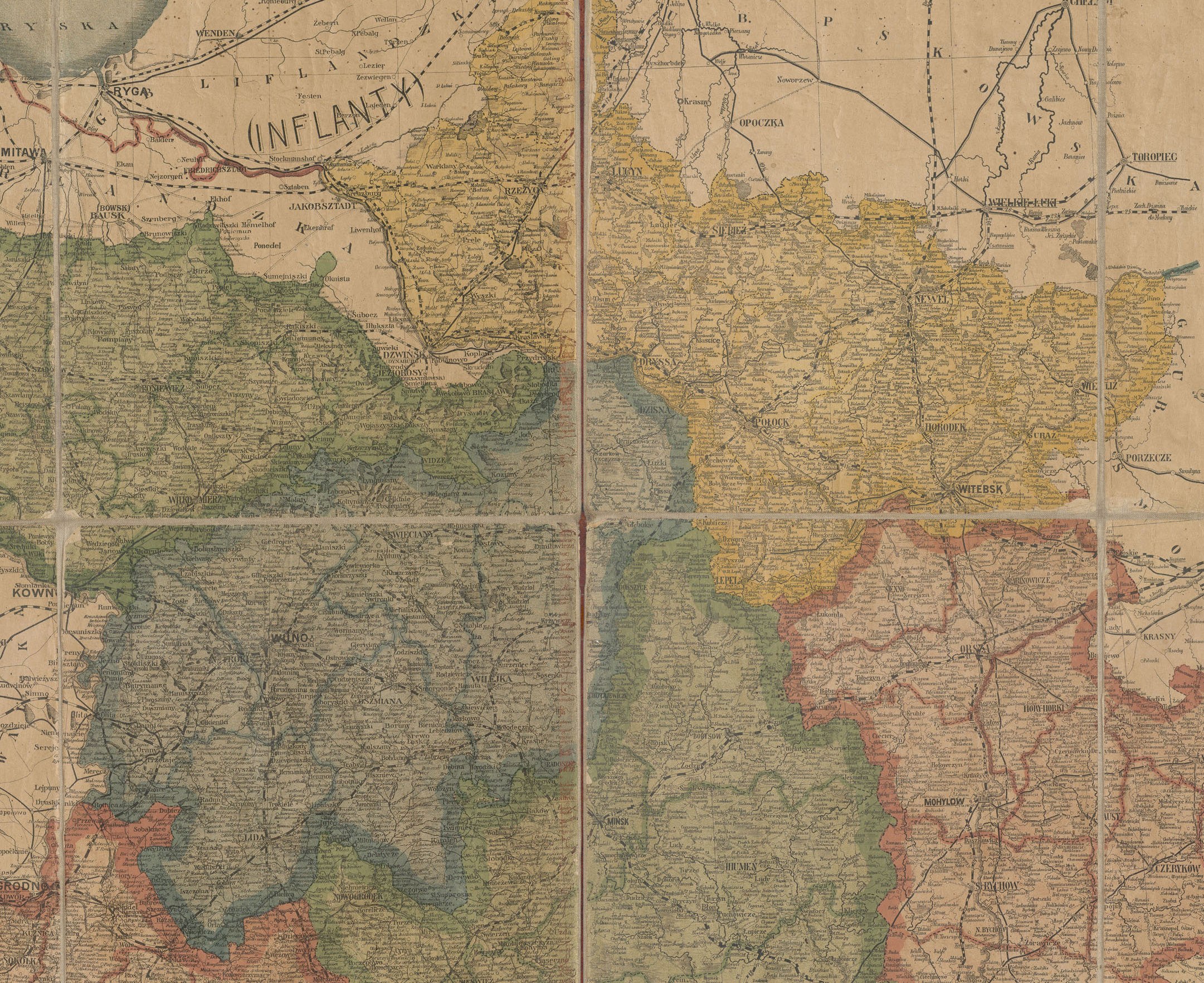 [mapa] BAZEWICZ J. M. - Mapa Litwy i Rusi [1911] [Litwa, Białoruś, Wołyń, Podole, Ukraina ...