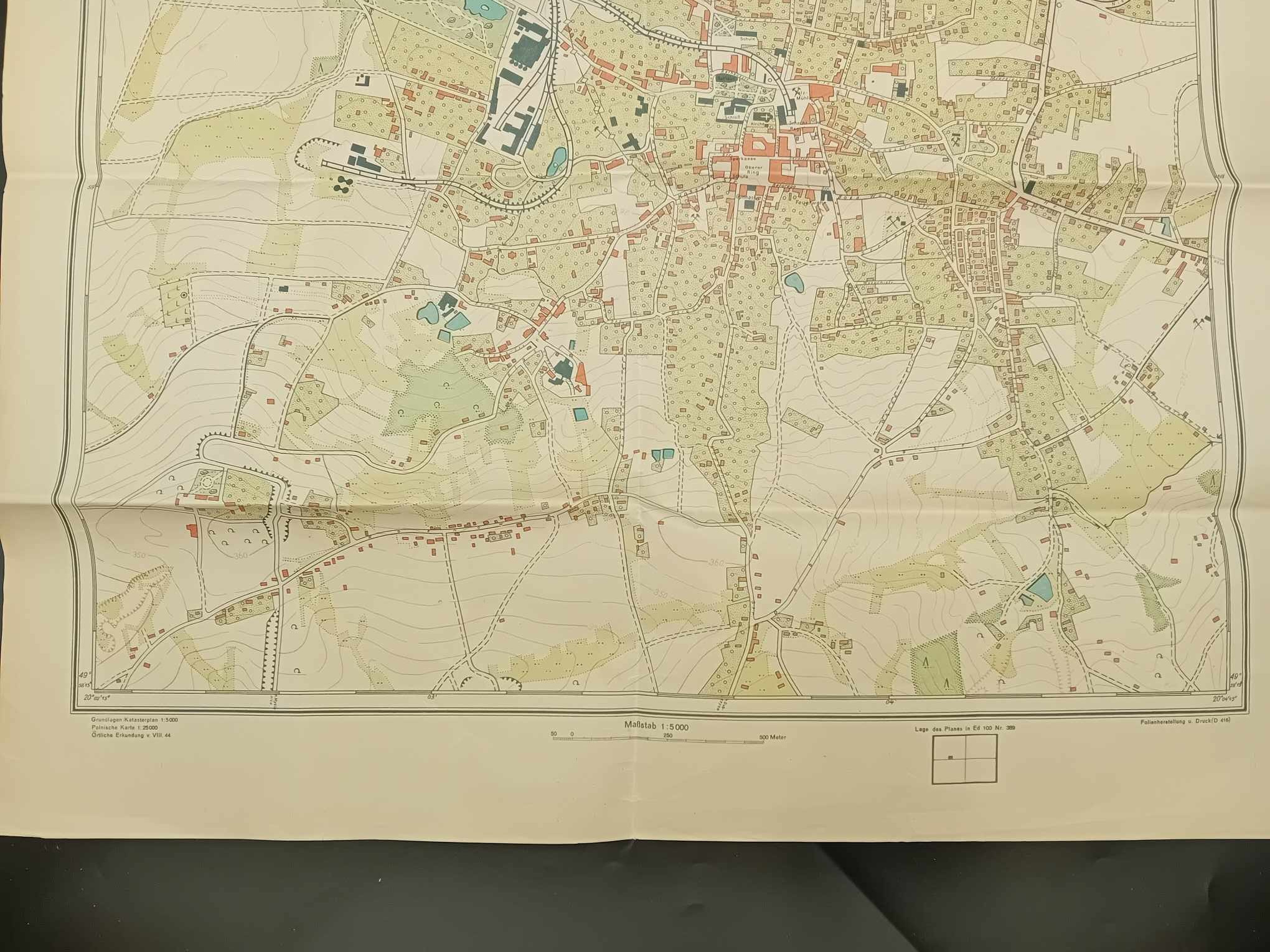 German map Stadtplan Wieliczka - Online auction / Online bidding ...
