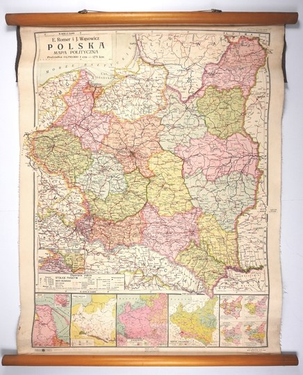 Administrative map of Poland in 1939. - Online auction / Online bidding ...