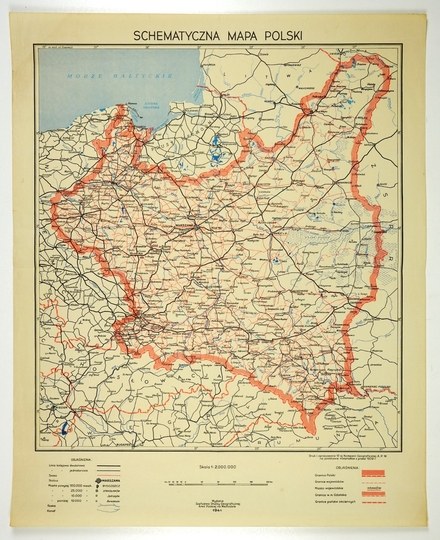 "Schematyczna mapa Polski" z 1944. - Aukcja internetowa / Licytacja ...