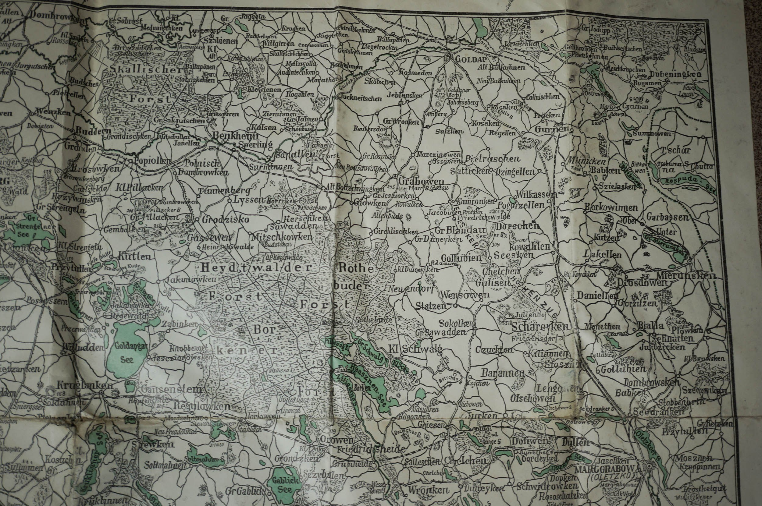 MAZURY - Karte von Masur / Mapa Mazur do przewodnika A. Hensels'a po ...