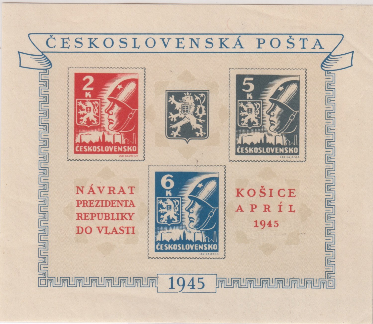 Czechoslovakia Stamp block - 1945, Miniature Sheet - Online auction ...