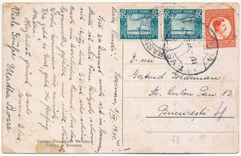 1931 Barcarozsnyó, Rozsnyó, Rosenau, Rasnov; Baia Cetatei / Burgbad ...