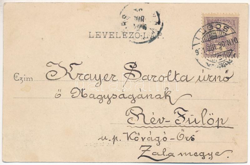 1901 Temesvár, Timisoara; Gyárvárosi izraelita templom, zsinagóga ...