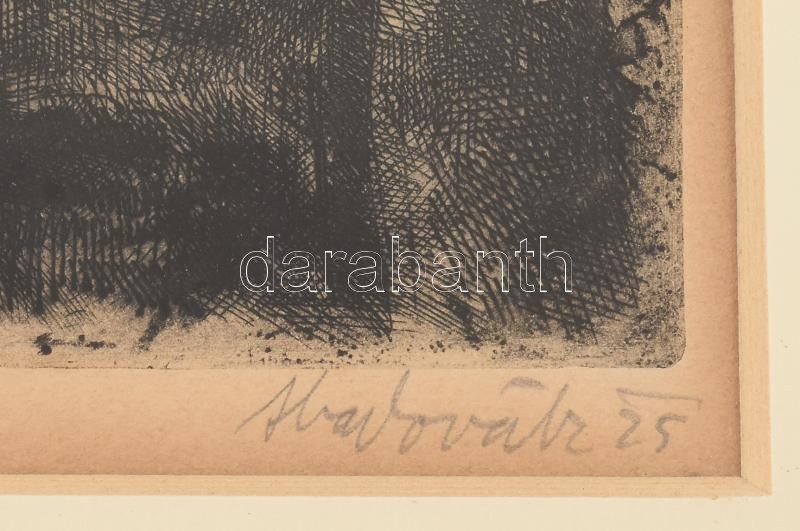 Aba-Novák Vilmos (1894-1941): Felsőbánya - Kettős torony 1925 Rézkarc ...