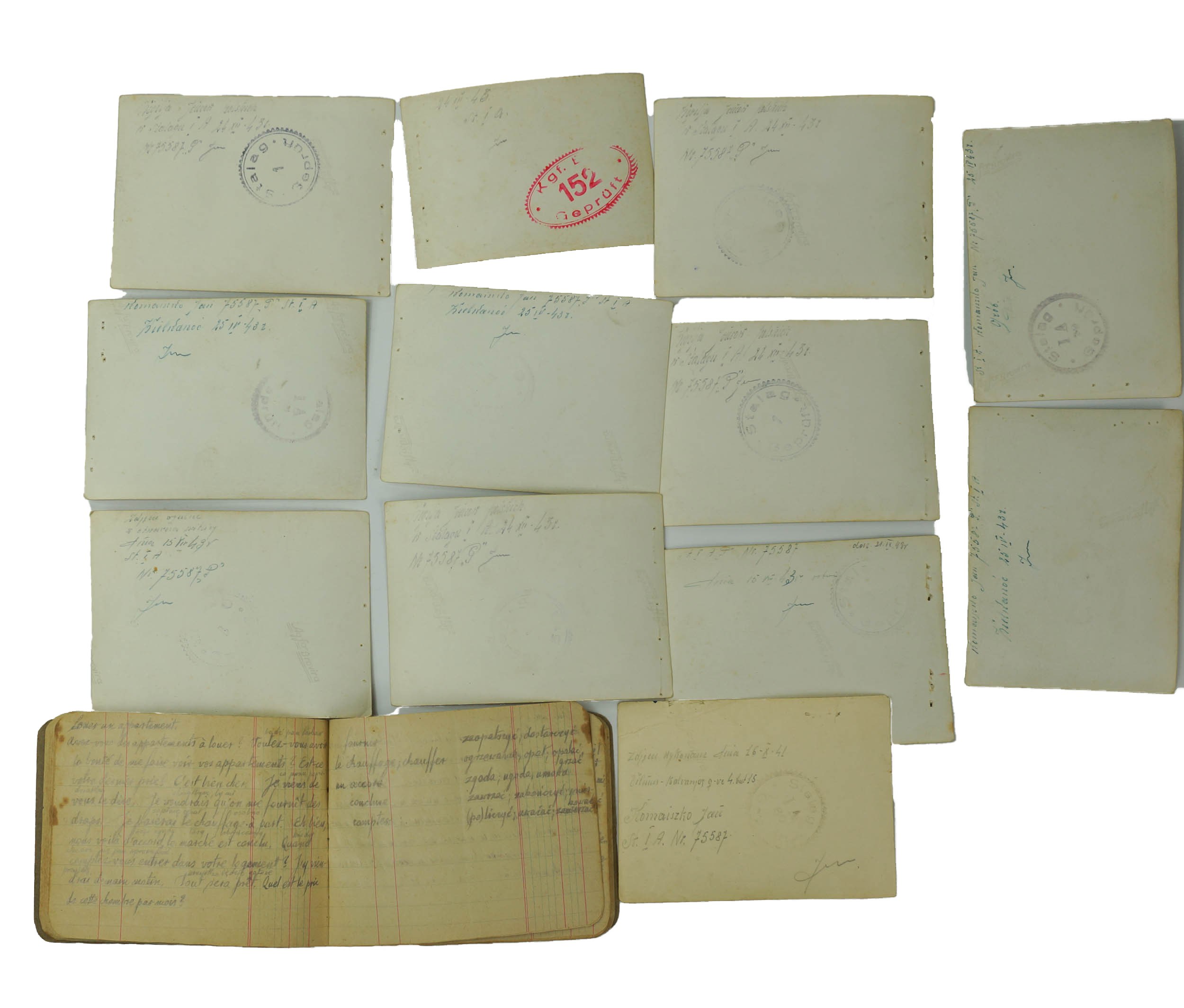 Stalag Ia [obóz w Kamińsku, obóz w Stabławkach] 12 fotografii + słownik ...