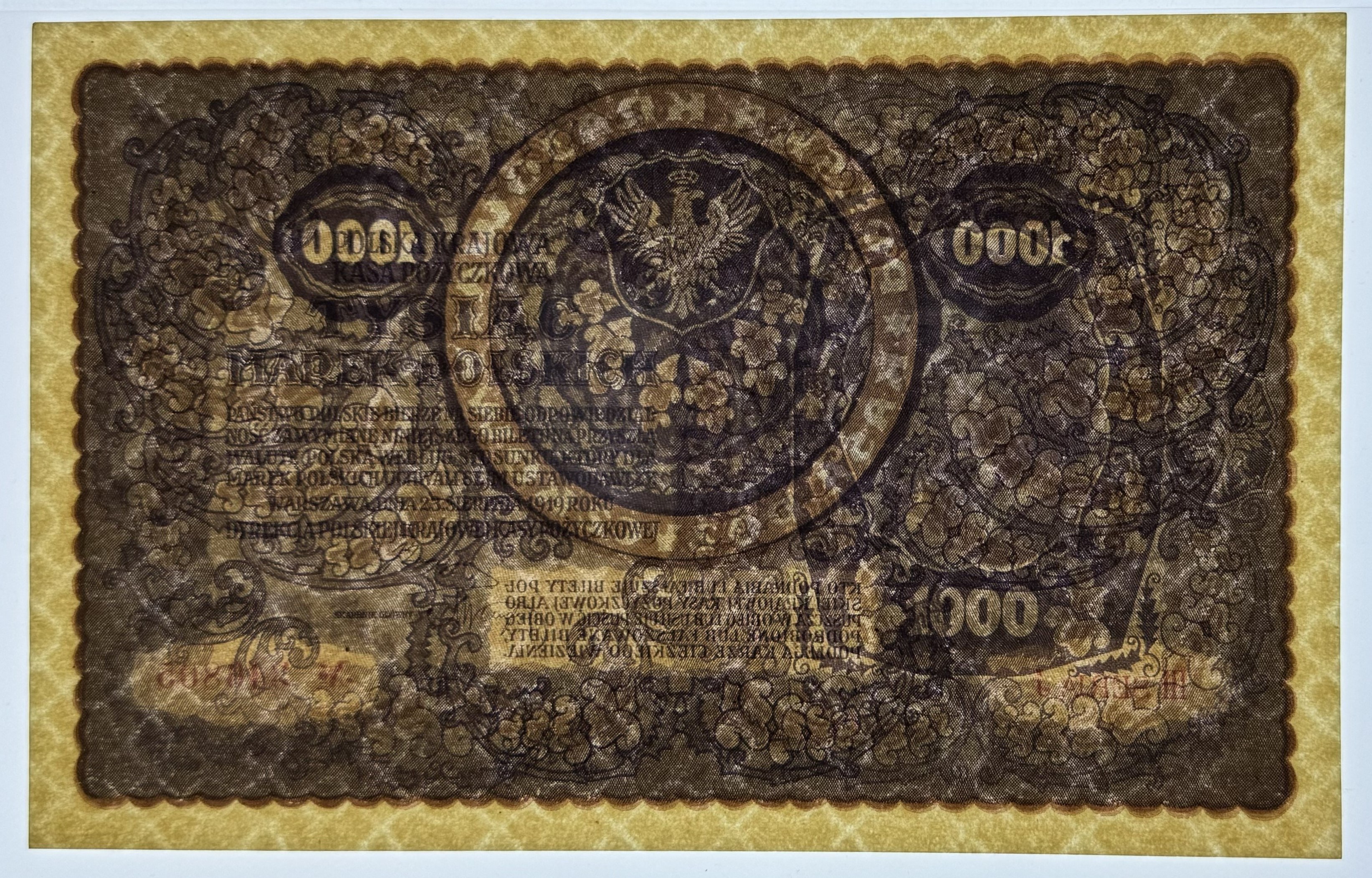 1.000 marek polskich 1919 - III Serja J - PMG 65 EPQ - Aukcja ...