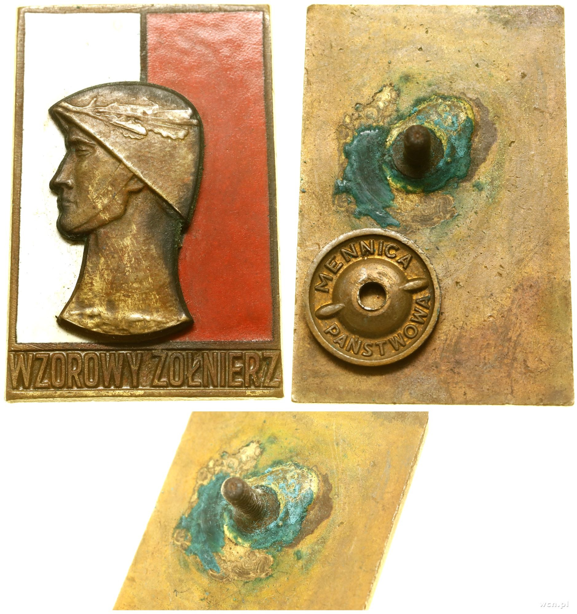 Polska, Odznaka Wzorowego Żołnierza II stopnia z legitymacją odznaki ...