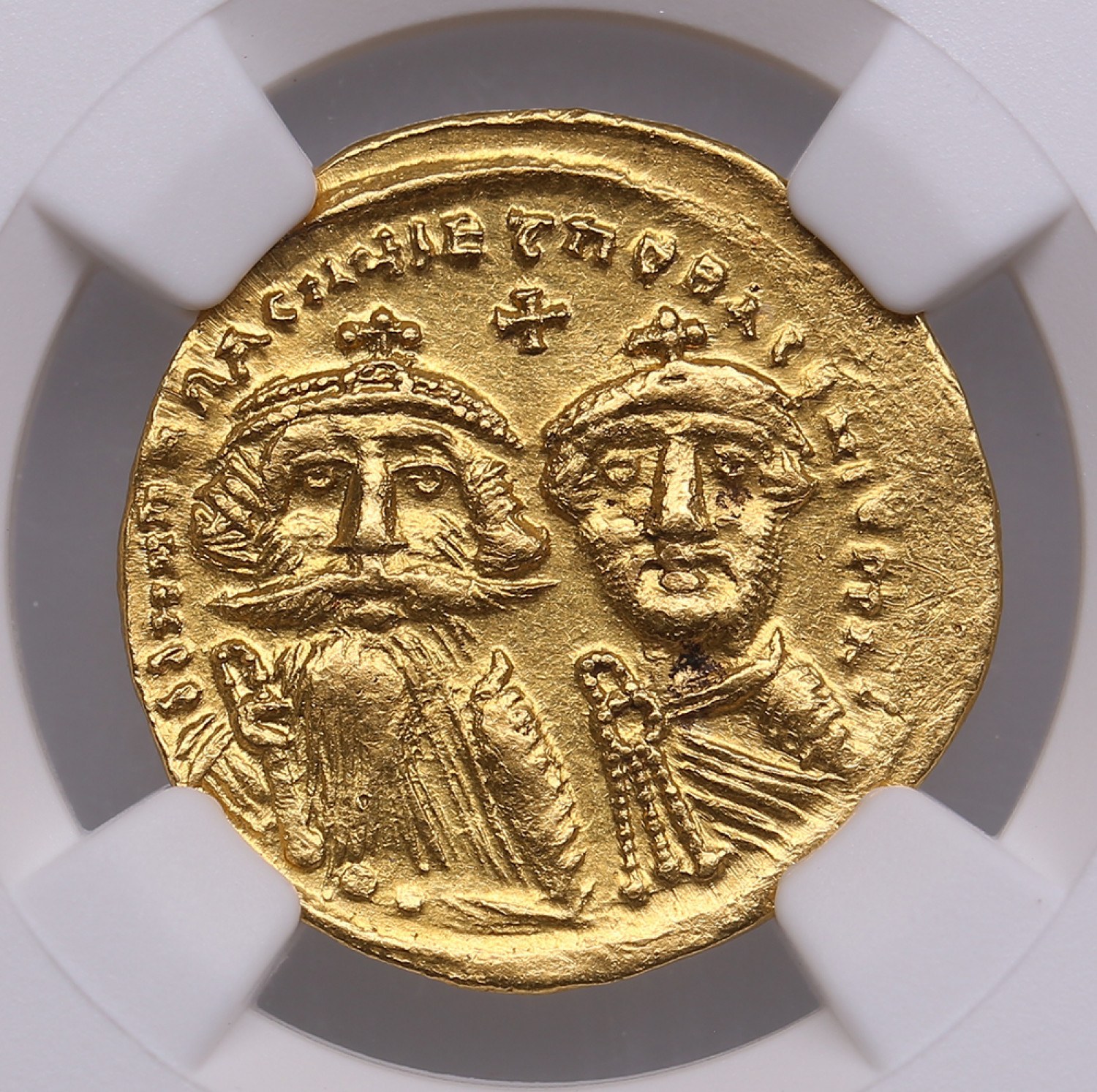 Byzantine Empire AV Solidus - Heraclius, with Heraclius Constantine (AD ...
