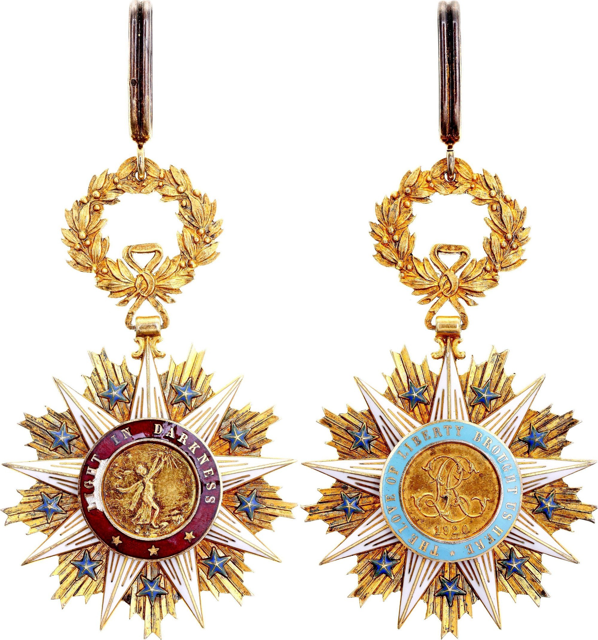 Liberia Order of the Star of Africa Grand Commander Set 1920 - Aukcja ...