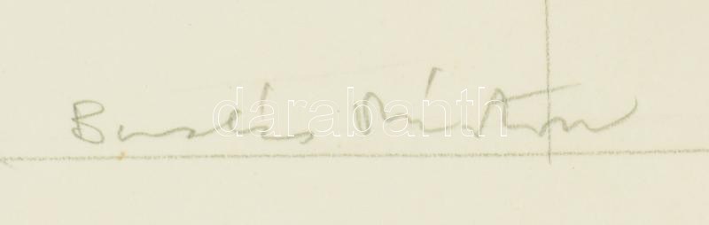 Barabás Márton (1952-): Alakok (cím nélkül), 1970-es évek. Ceruza, tus ...