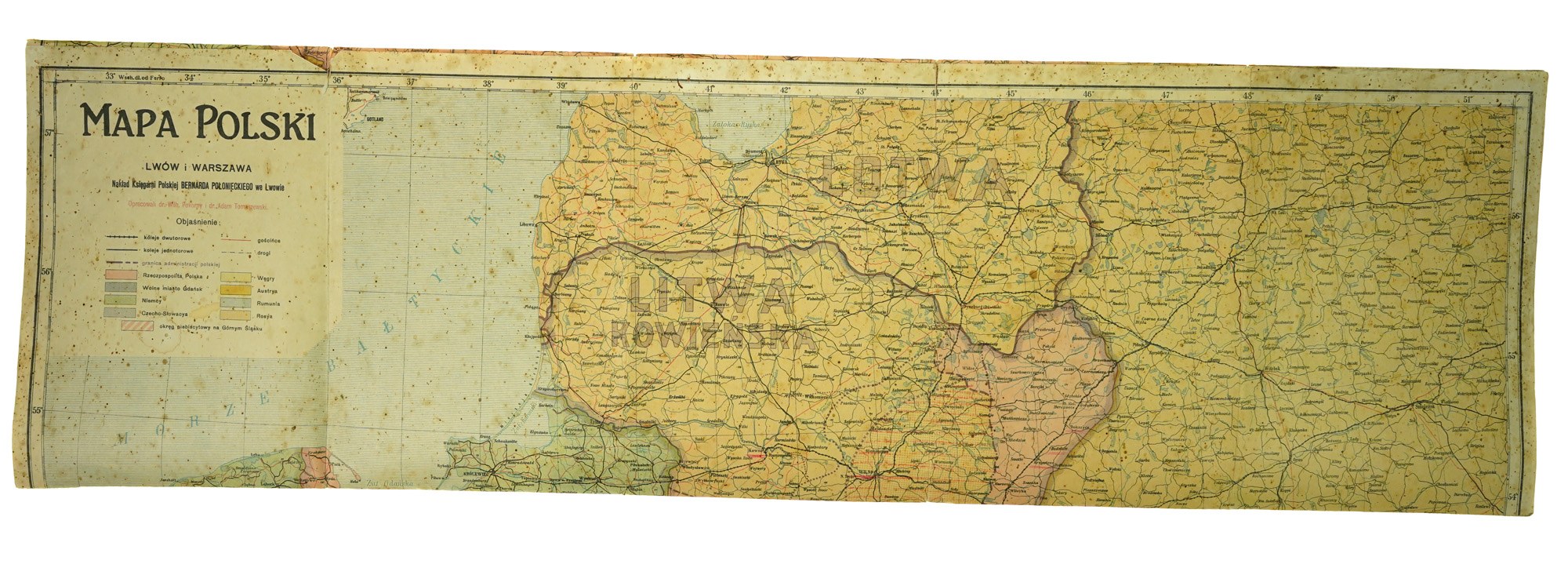 Mapa Polski II RP (542) - Aukcja internetowa / Licytacja online - Cena ...