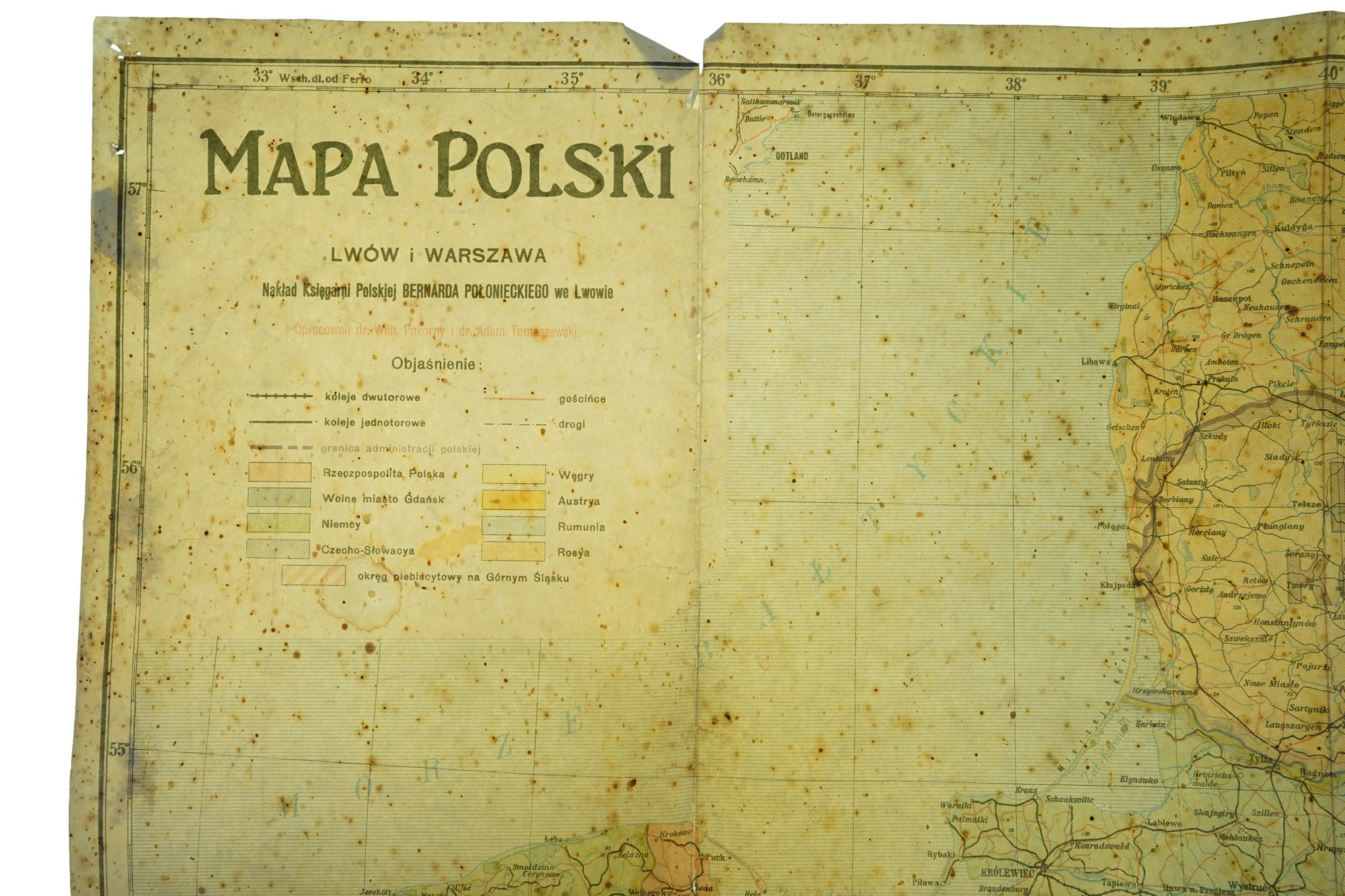 Mapa Polski II RP (542) - Aukcja internetowa / Licytacja online - Cena ...