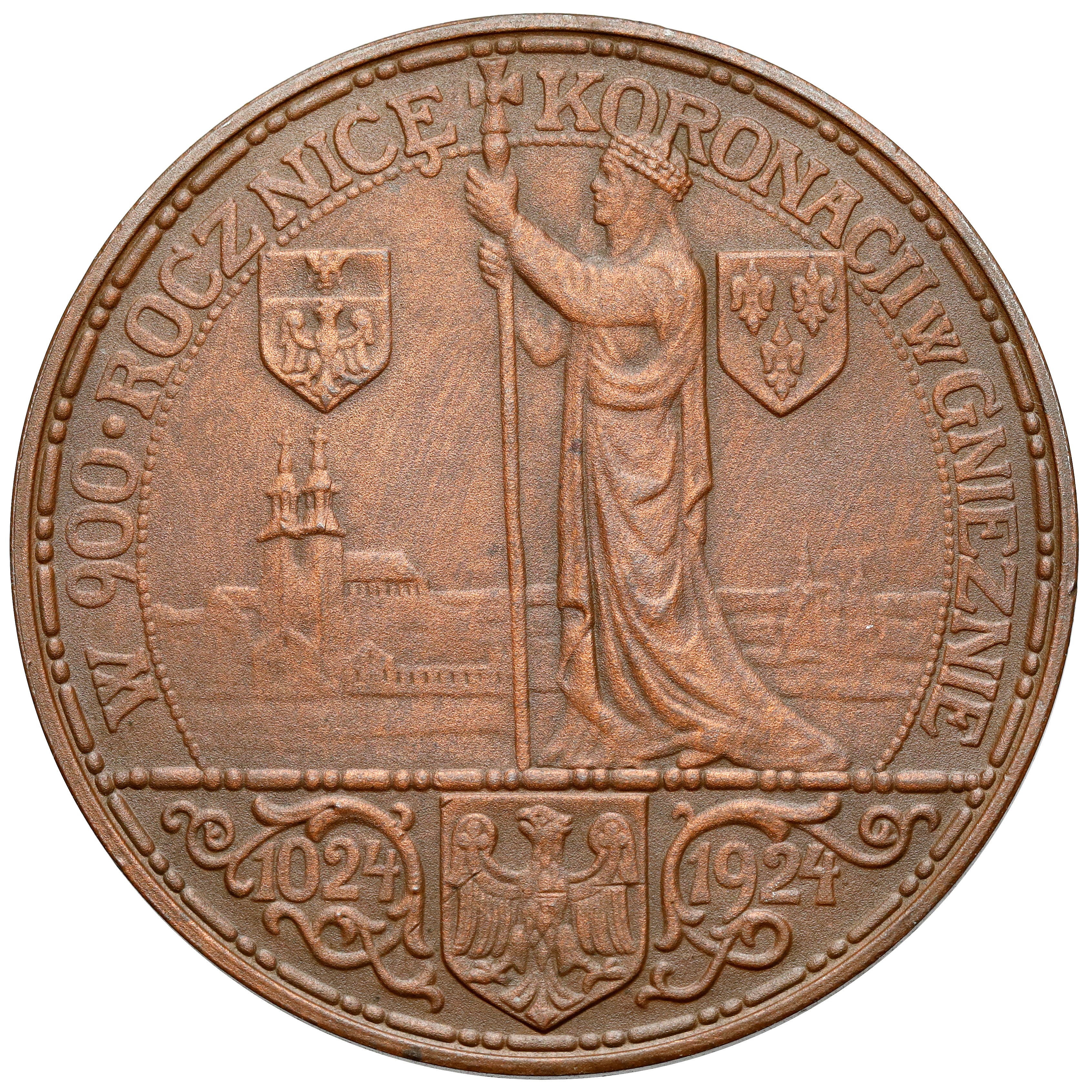 Medal 900-lecie koronacji Bolesława Chrobrego 1924 (37mm) - Aukcja ...