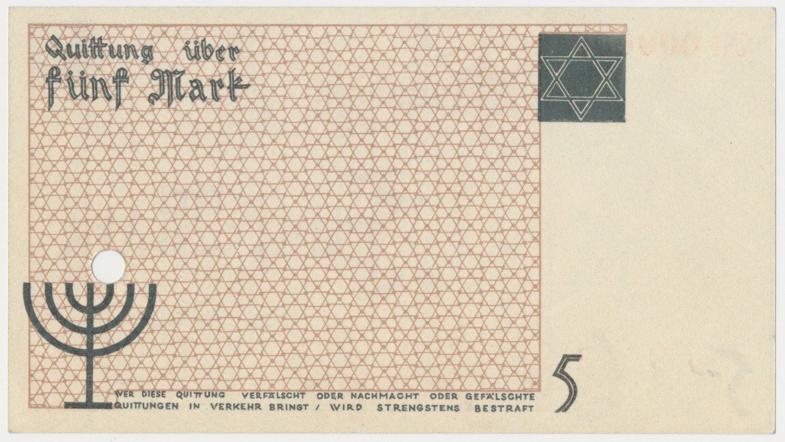 Getto w Łodzi, 5 marek 1940 - WZÓR - 000000 - Aukcja internetowa ...