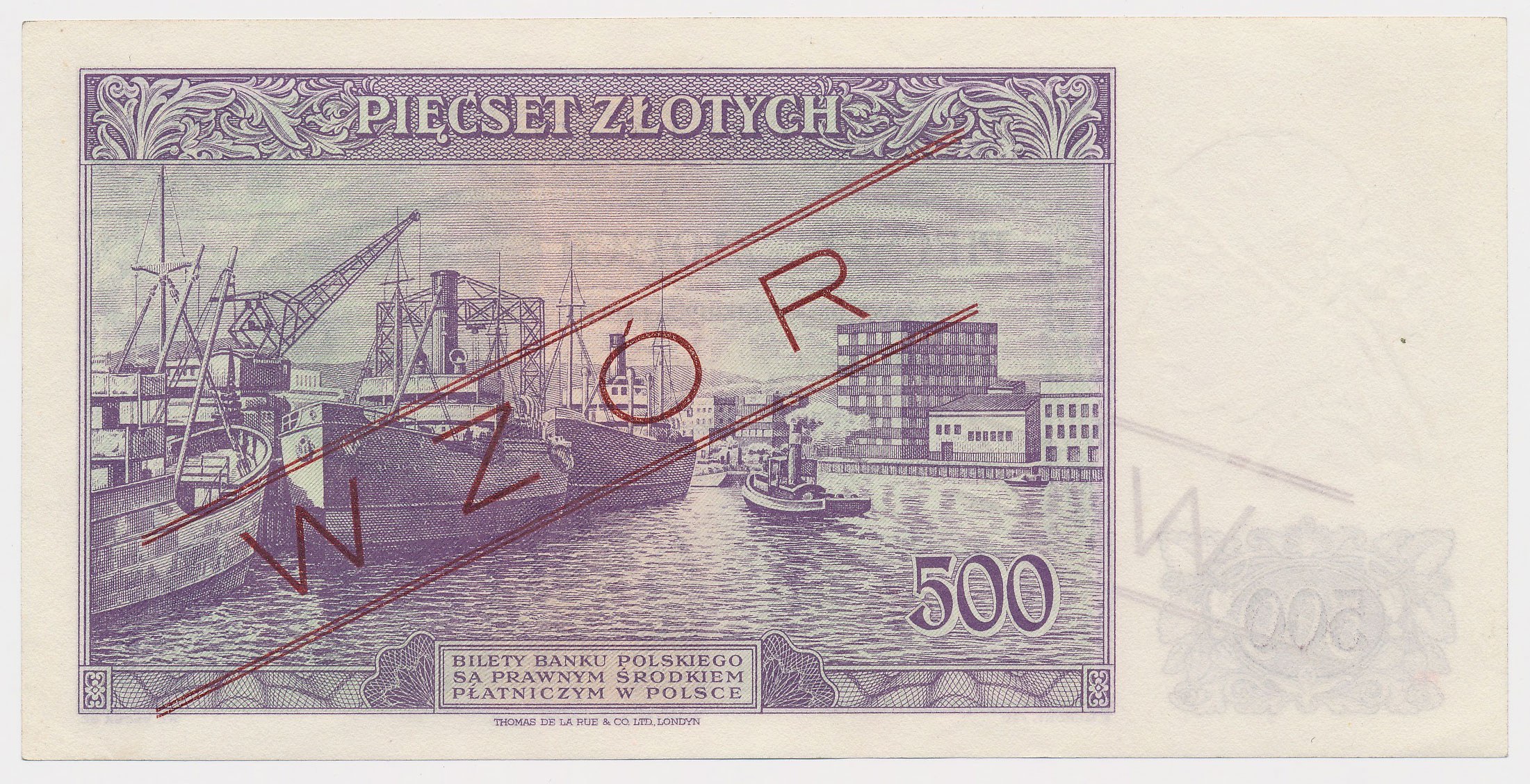 Londyn, 500 złotych 1939 - WZÓR - A 012345 - Aukcja internetowa ...