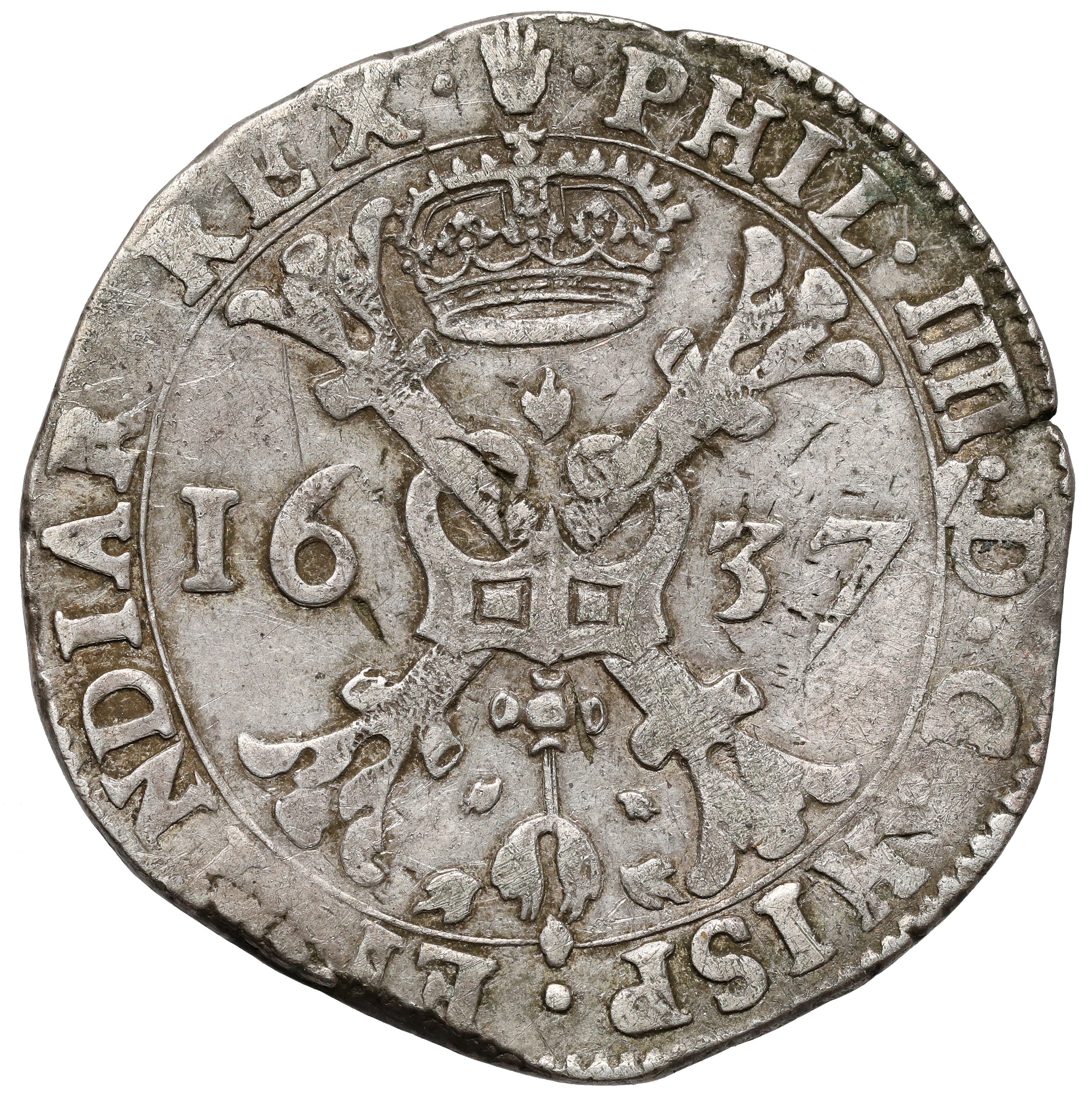 Niderlandy Hiszpańskie, Filip IV, Patagon 1637, Brabant - Aukcja ...