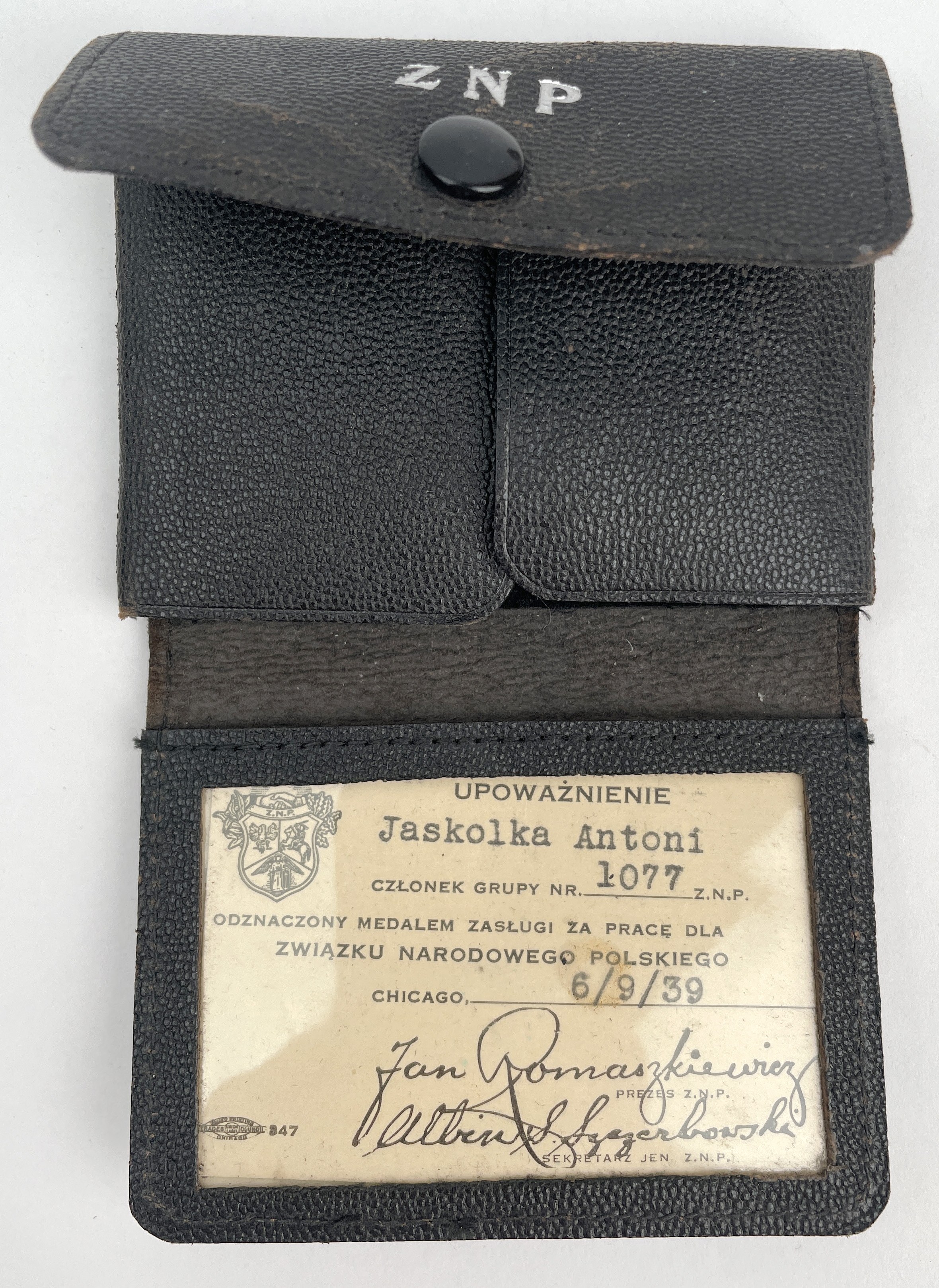 Krzyż za zasługi dla Związku Narodowego Polskiego - z legitymacją ...