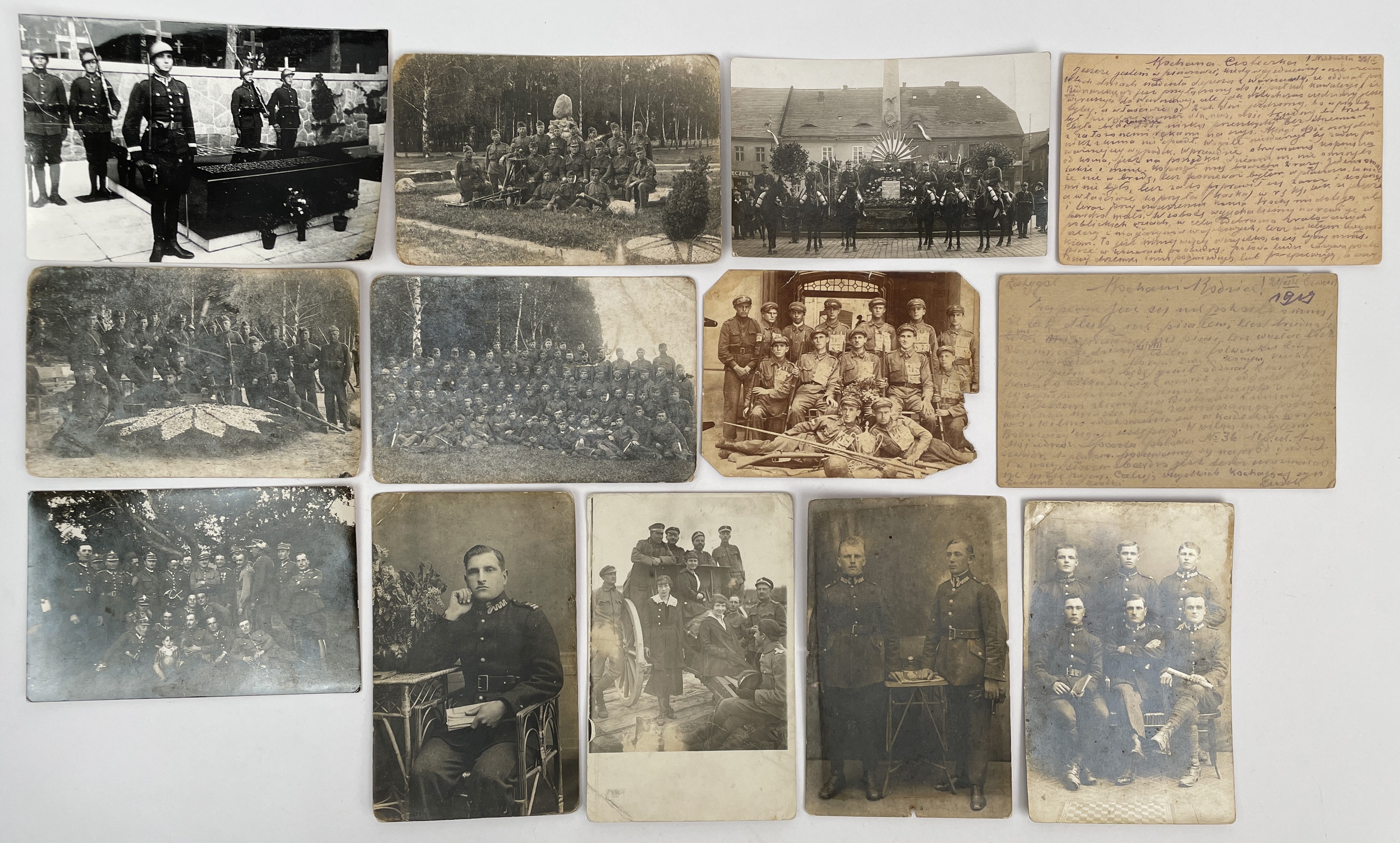 Fotografie i listy wojskowe - zestaw (13szt) - Online auction / Online ...