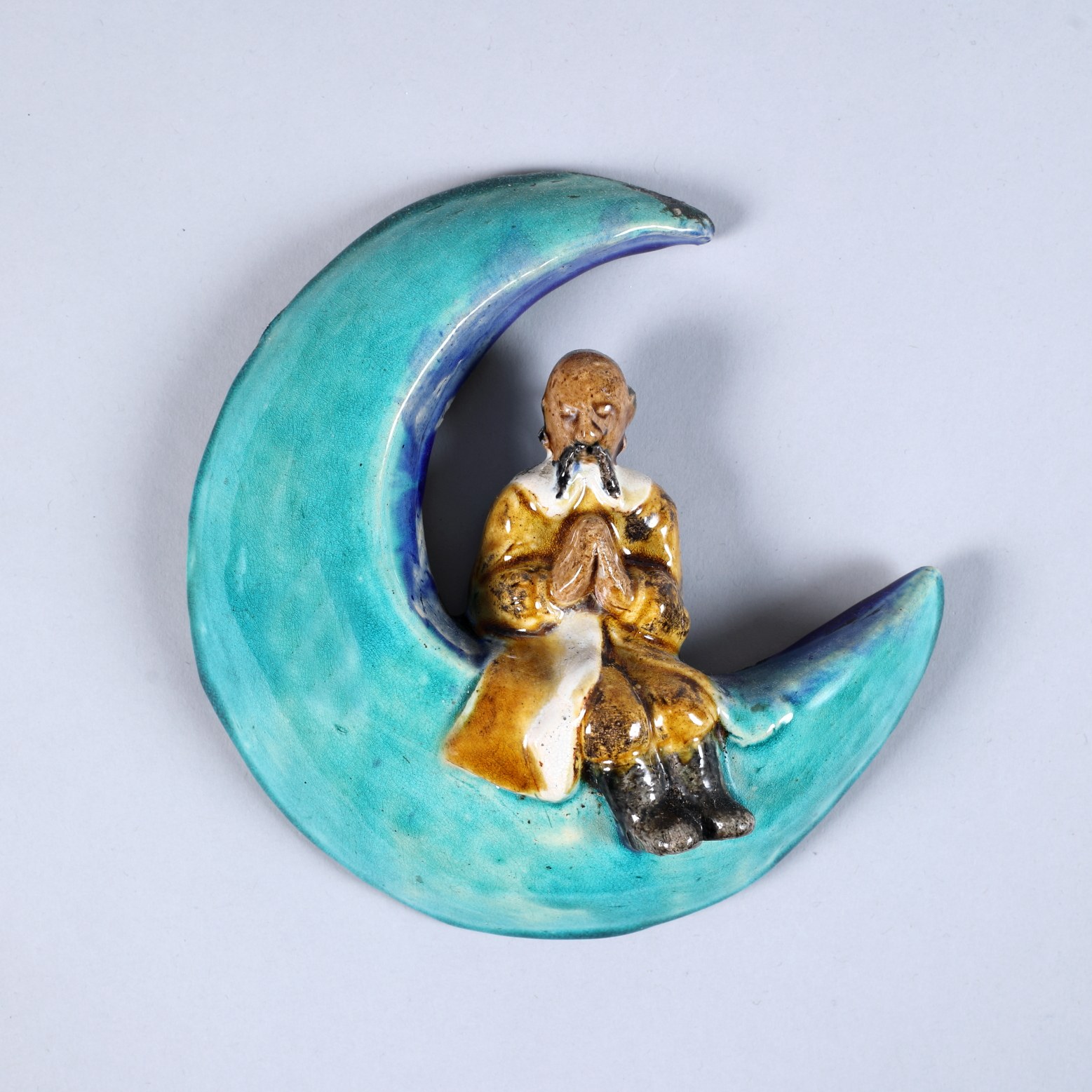 Ceramika krakowska, Pan Twardowski na księżycu - Aukcja internetowa ...