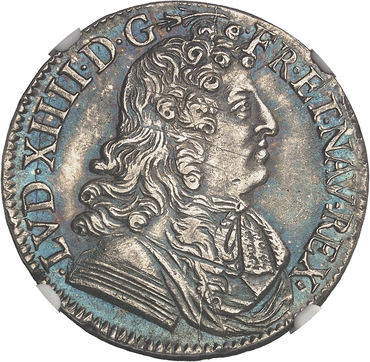 Louis XIV (1643-1715). Demi-écu à la cravate, 2e émission par François ...