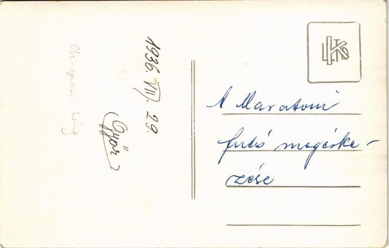 1936 Győr, Olimpiai fáklyafutás, Späth Gyula polgármester és a várakozó ...