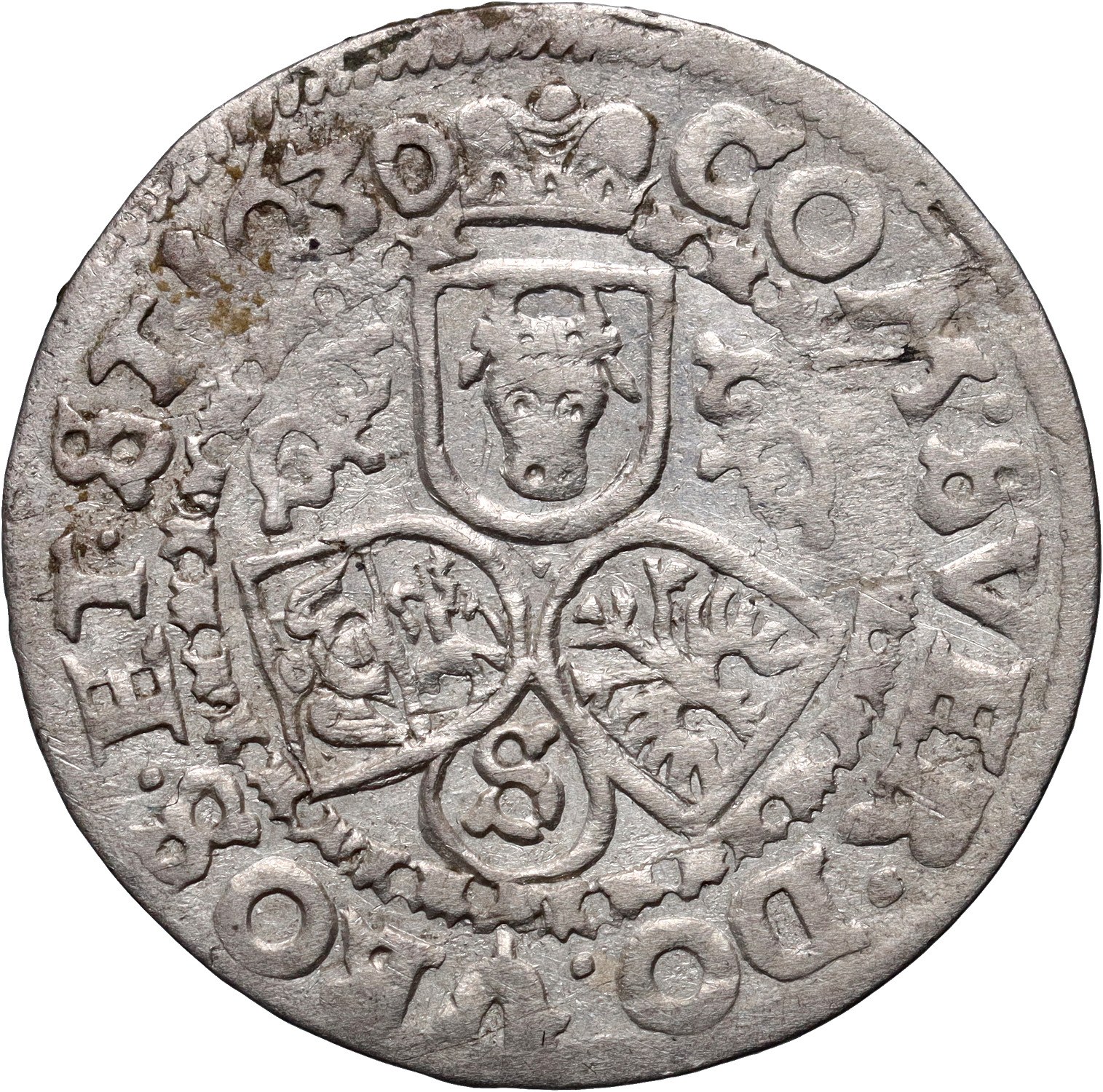 Śląsk, Księstwo Żagańskie, Albert Wallenstein, 3 krajcary 1630, Żagań ...