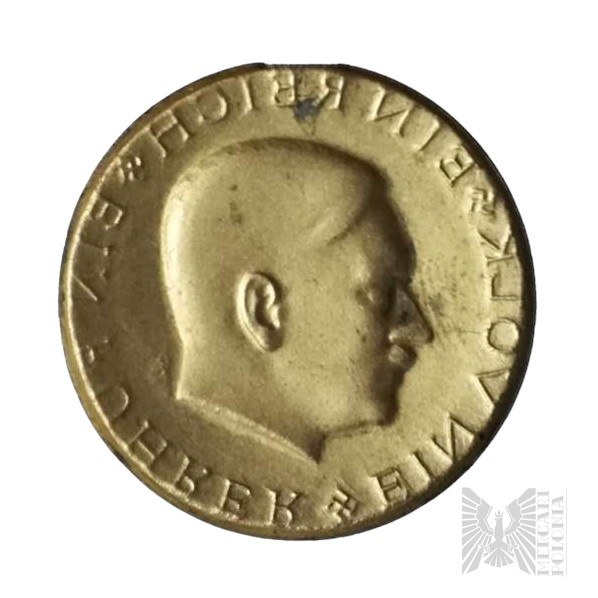 III Rzesza, 1938 r. - Wpinka Adolf Hitler Winterhilfswerk Abzeichen ...