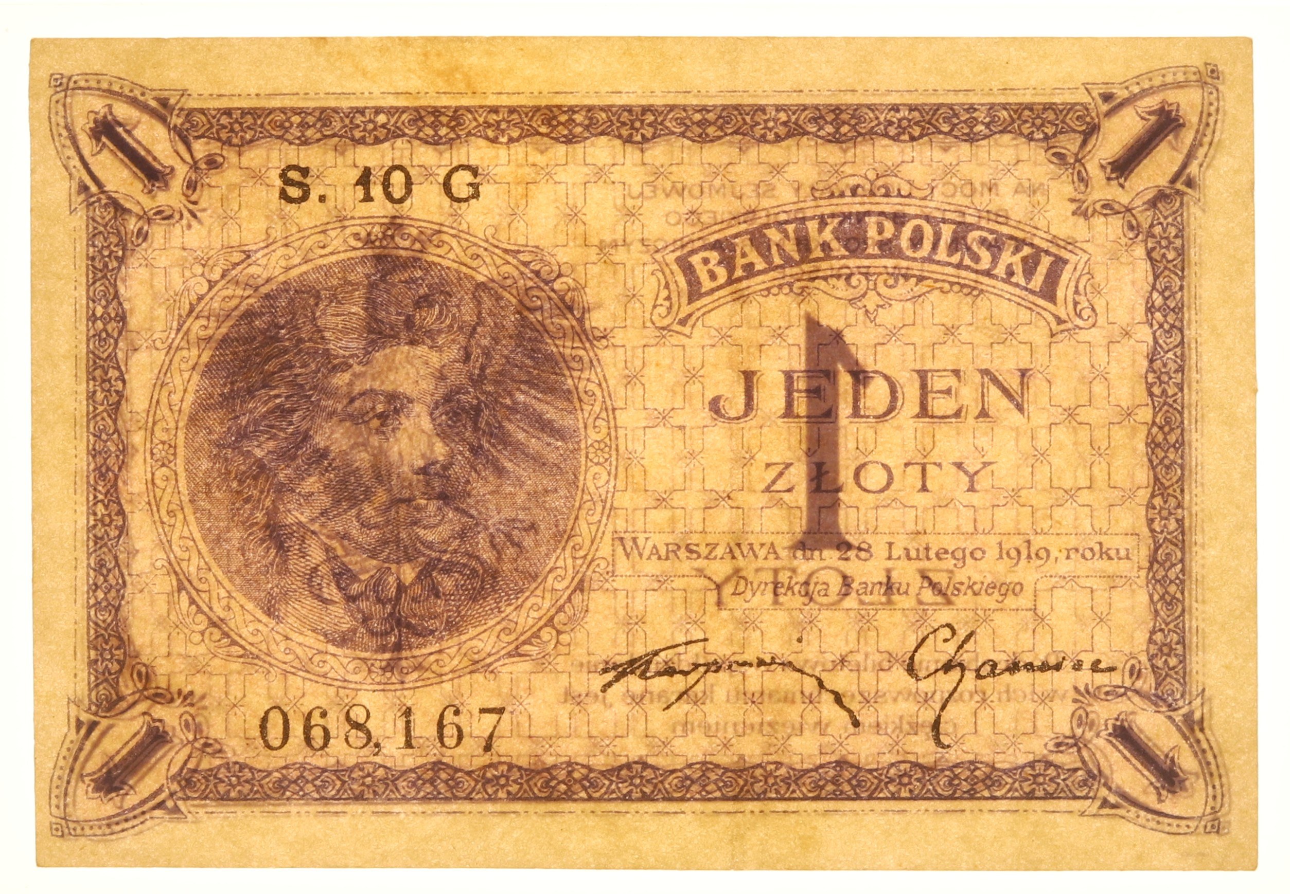 II RP, 1 złoty 1919 S. 10. G. - PMG 55 - Aukcja internetowa / Licytacja online - Cena - OneBid