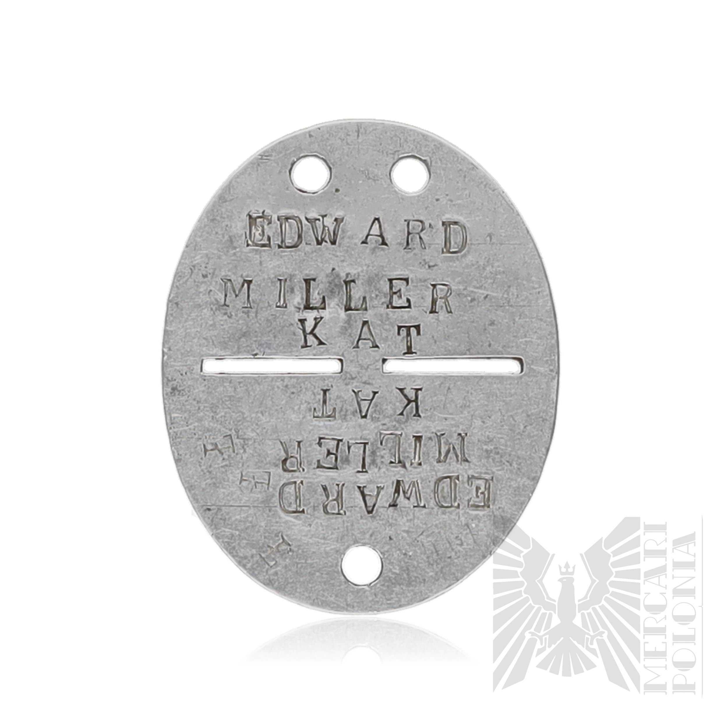 II RP Wojsko Polskie Nieśmiertelnik / Znak Tożsamości Wz.31 Edward ...