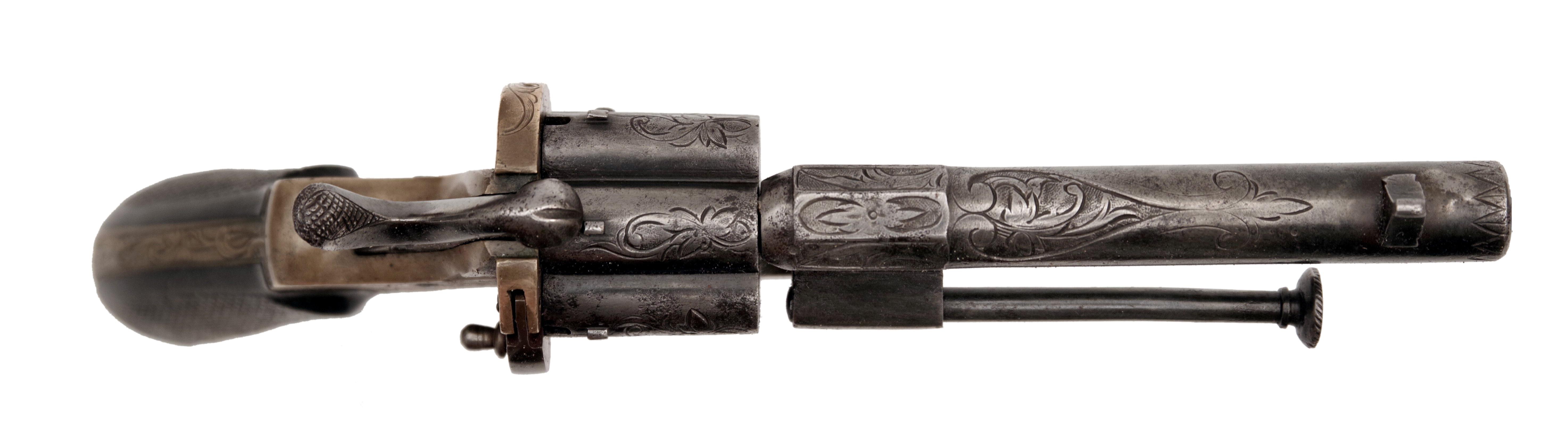 Cased Pinfire Revolver by Bayet Freres/Revolver for pinfire cartridges ...