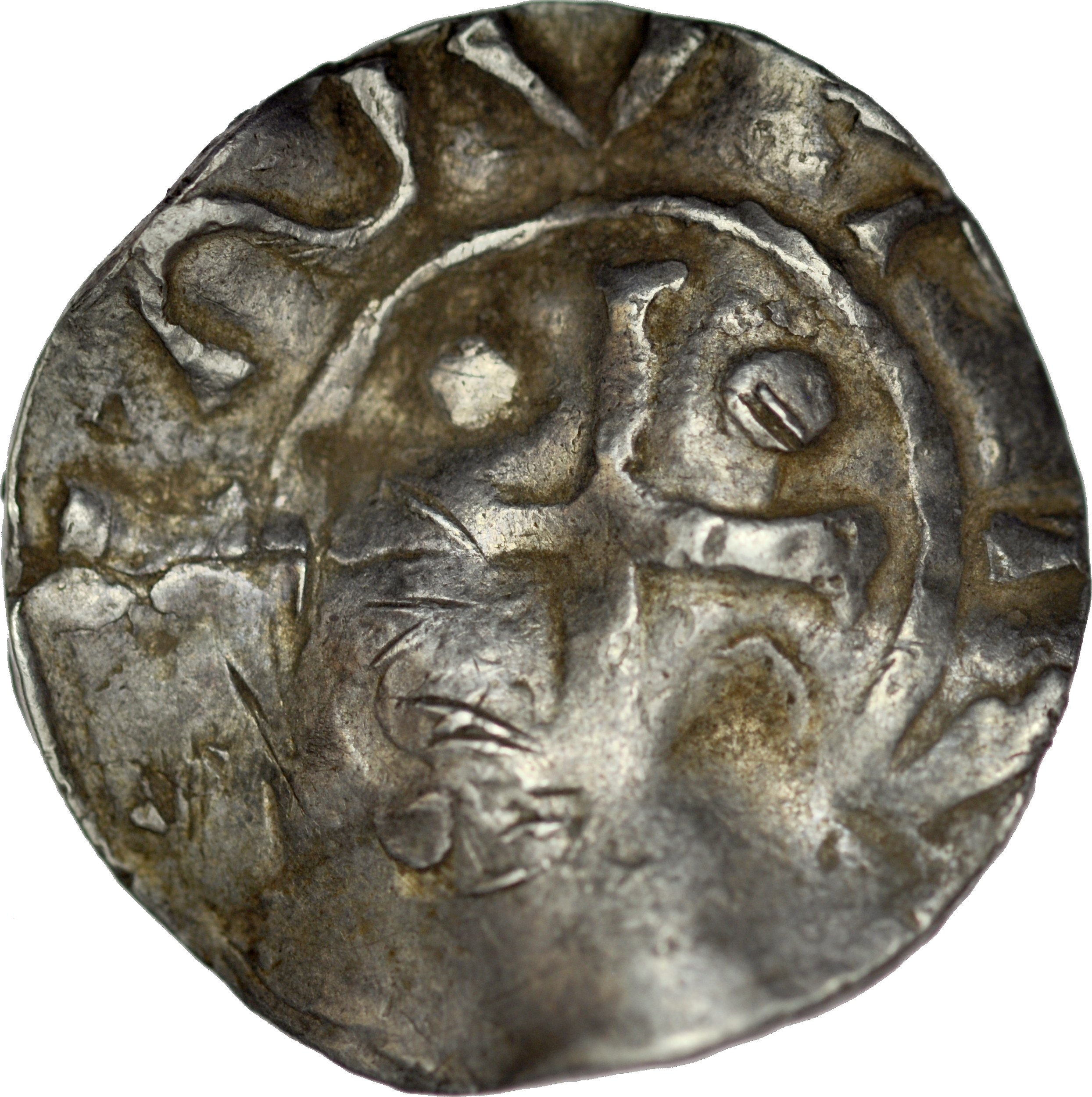 Bolesław Chrobry 992-1025, Denar ok 1000 r., Wielkopolska, Av.: Głowa ...