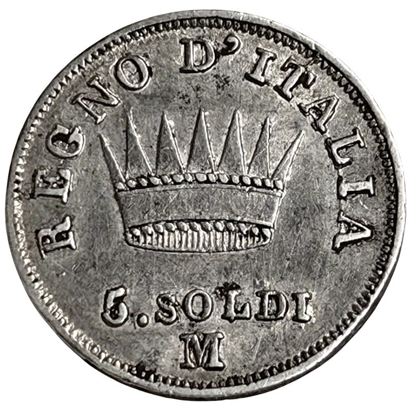 Medale i monety napoleońskie, 5 Soldi 1810, Mediolan - Aukcja ...