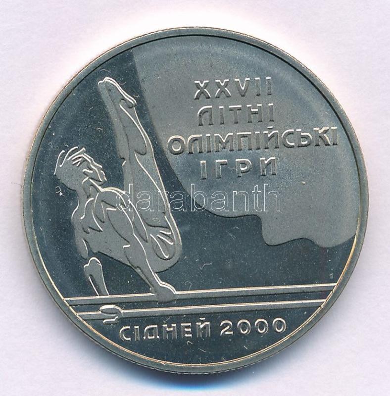 Ukrajna 2000. 2H Ni-sárgaréz "2000. évi Olimpiai Játékok Sydney - Torna, Korlát" T:AU karc ...
