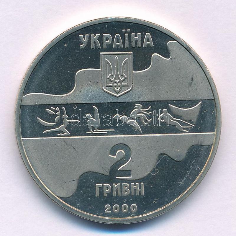 Ukrajna 2000. 2H Ni-sárgaréz "2000. évi Olimpiai Játékok Sydney - Torna, Korlát" T:AU karc ...