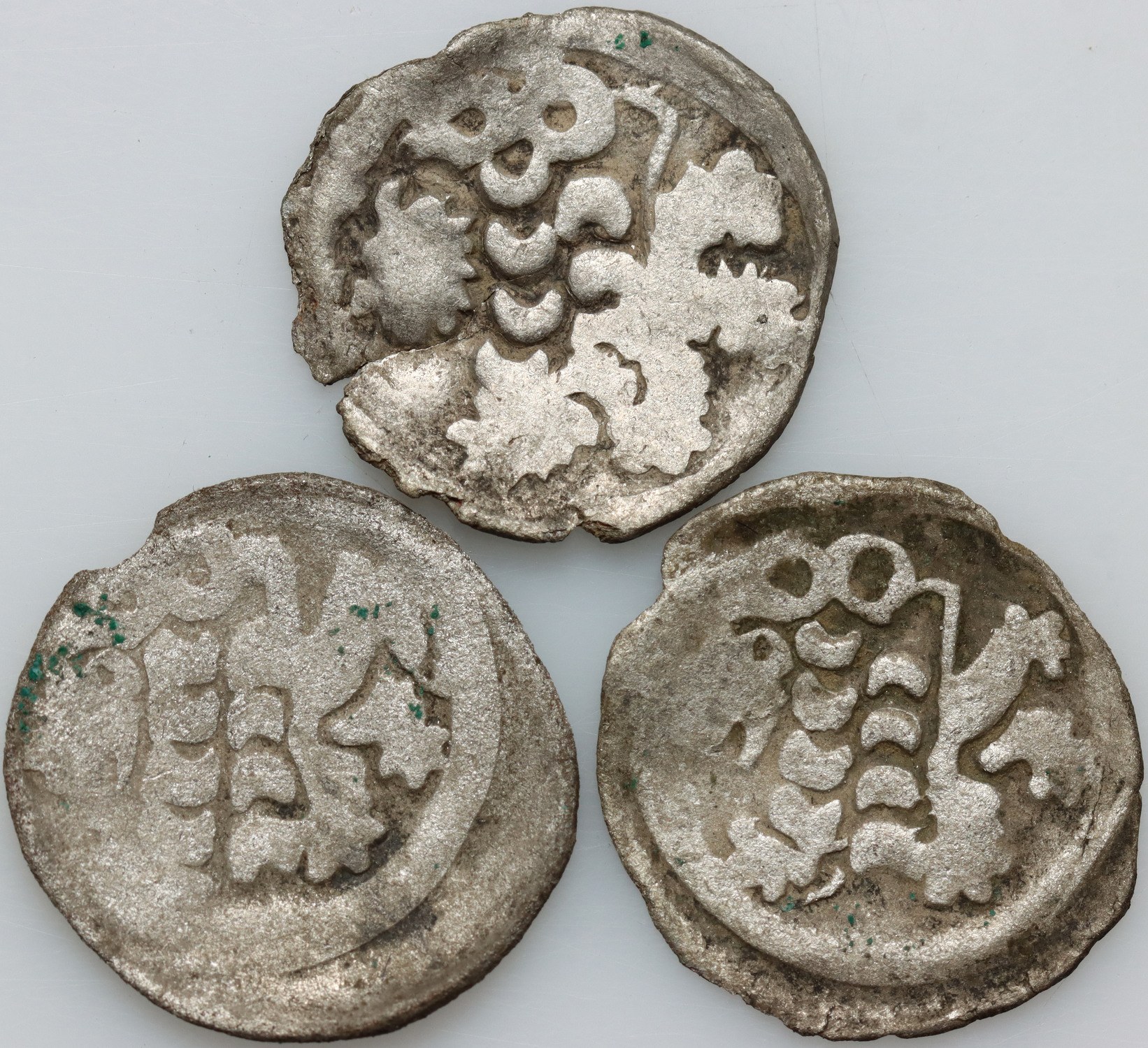 Czechy, Jerzy z Podiebrad 1458-1471, zestaw denarów jednostronnych z ...