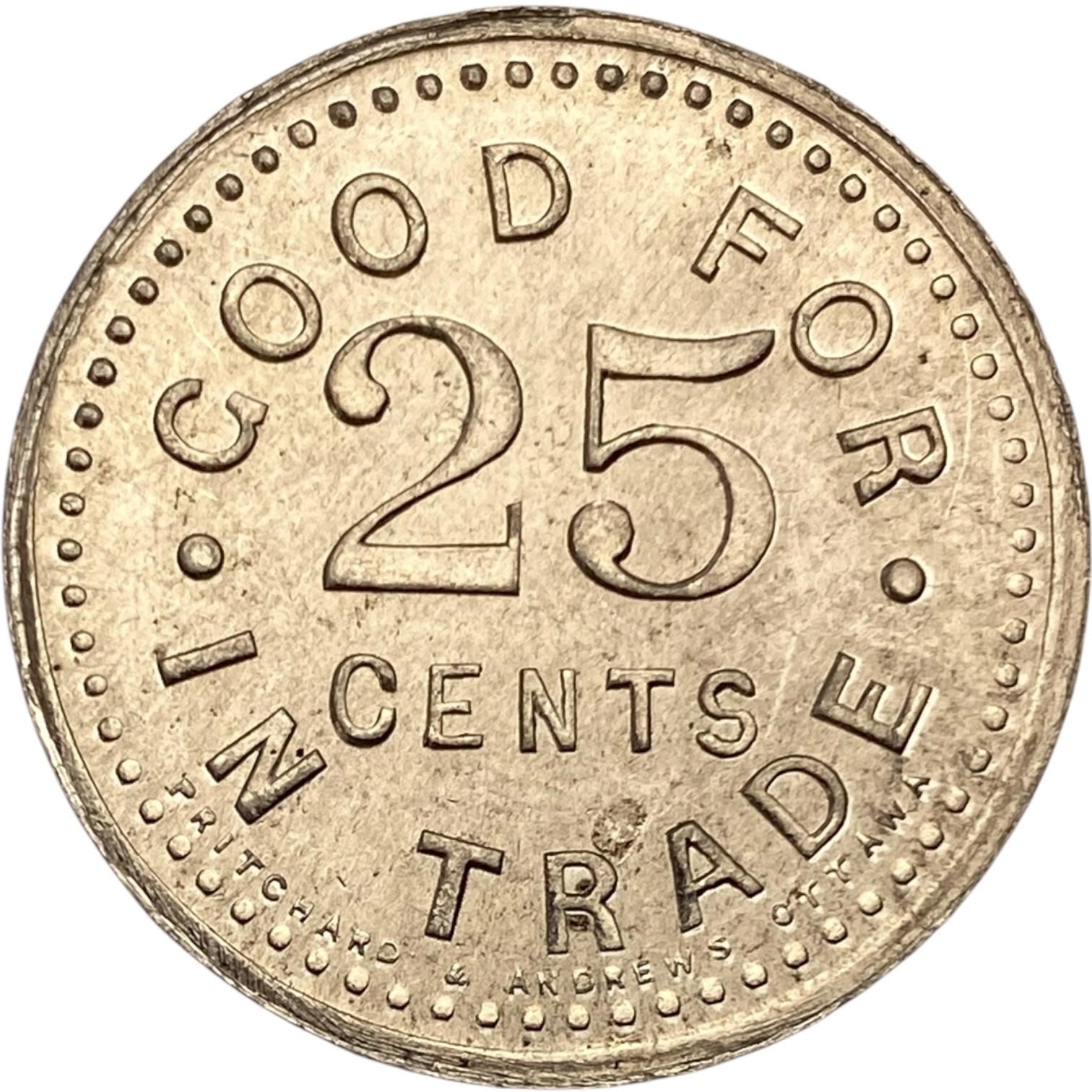 Kanada Otterville Ontario 25 Cent S. Smiley Merchant Token 764-A-C ...